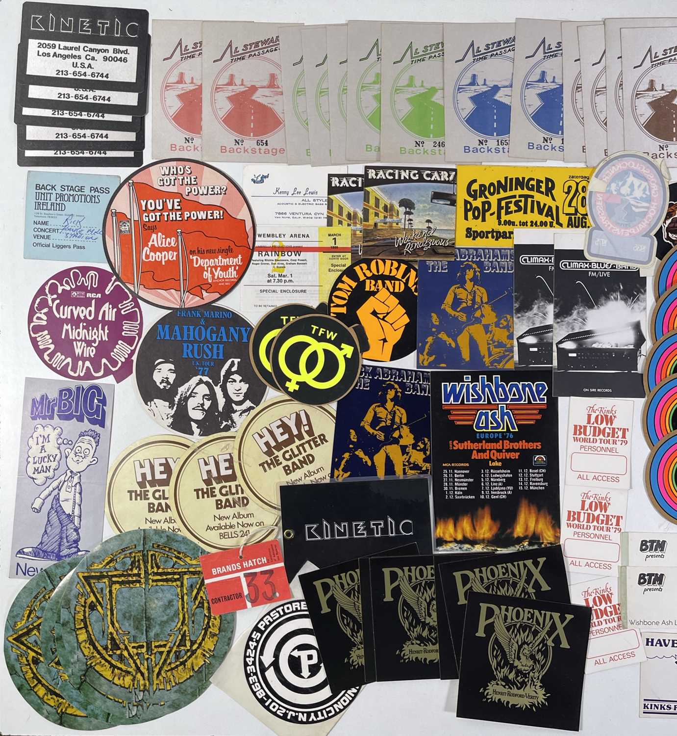 Lot 128 - STICKERS / AAA PASS COLLECTION - C 1970S-90S