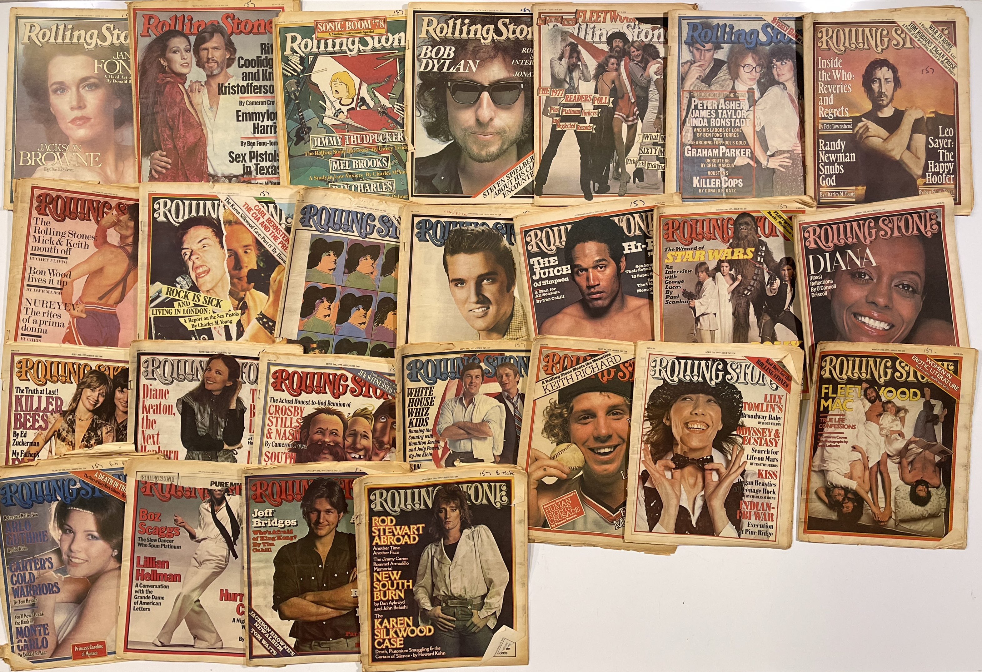Lot 87 - ROLLING STONE MAGAZINES - 1977-1980.