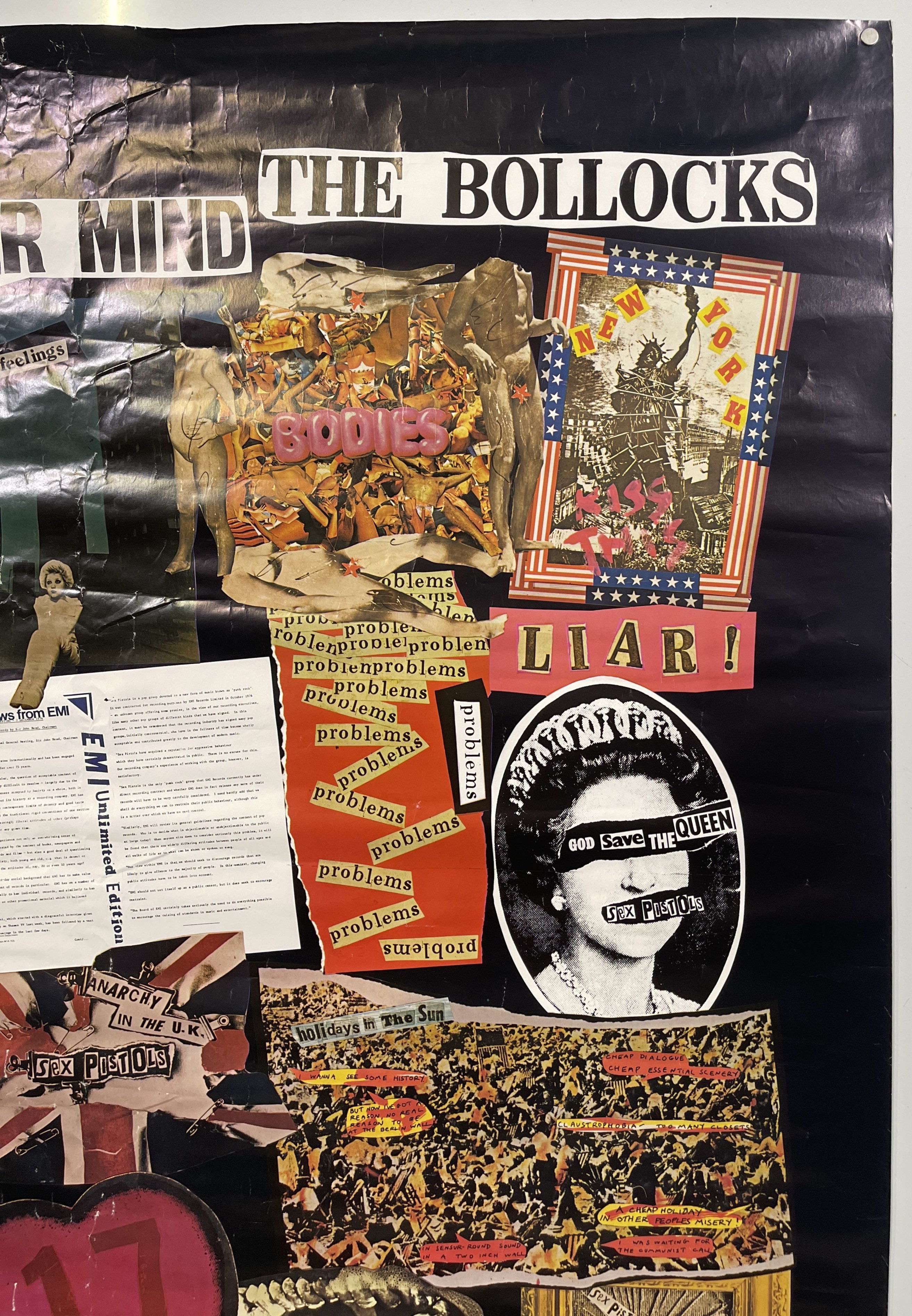 Lot 586 Sex Pistols Unfolded Nmtb Insert Poster