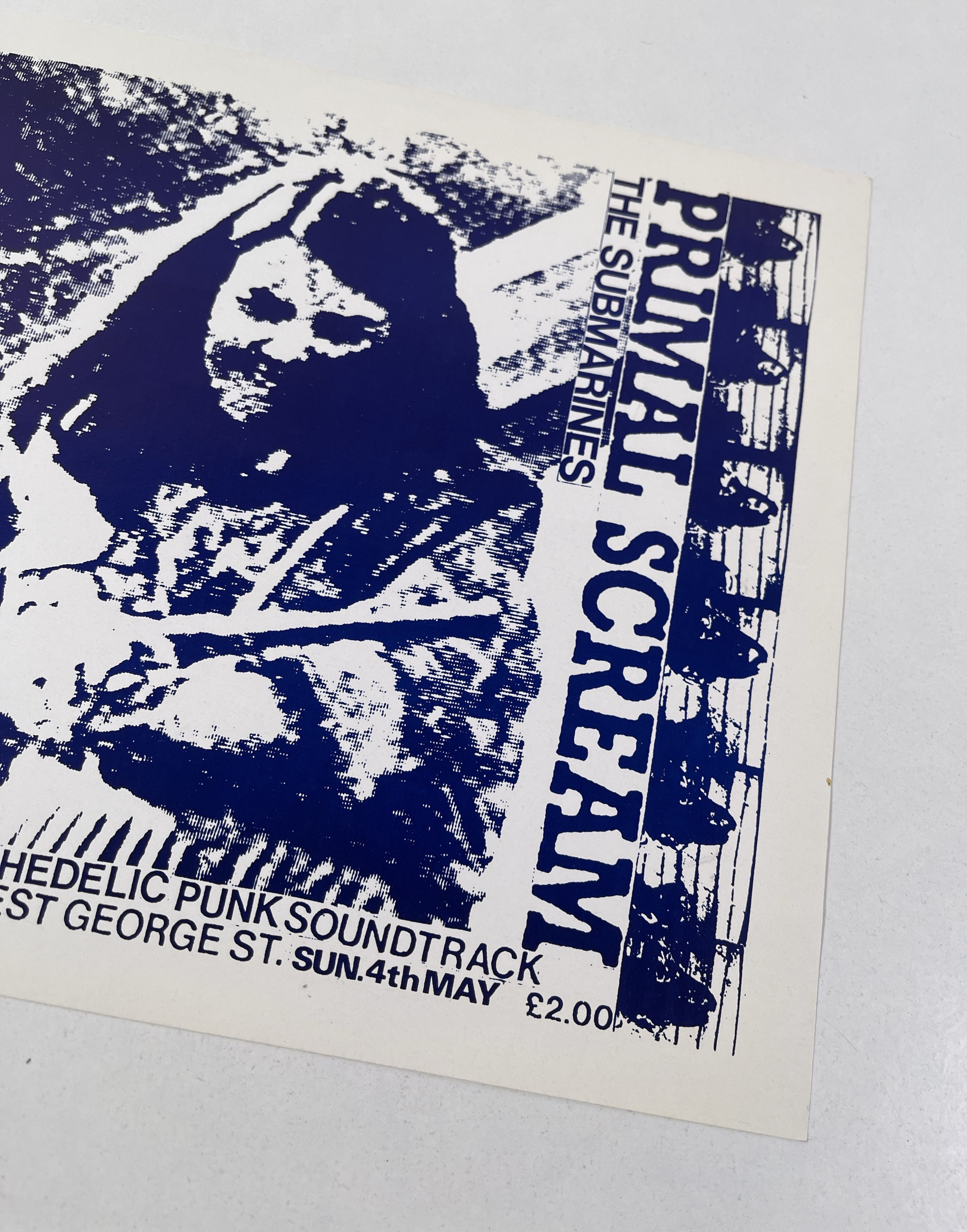 Lot 174 - PRIMAL SCREAM - SPLASH ONE POSTER 1986.