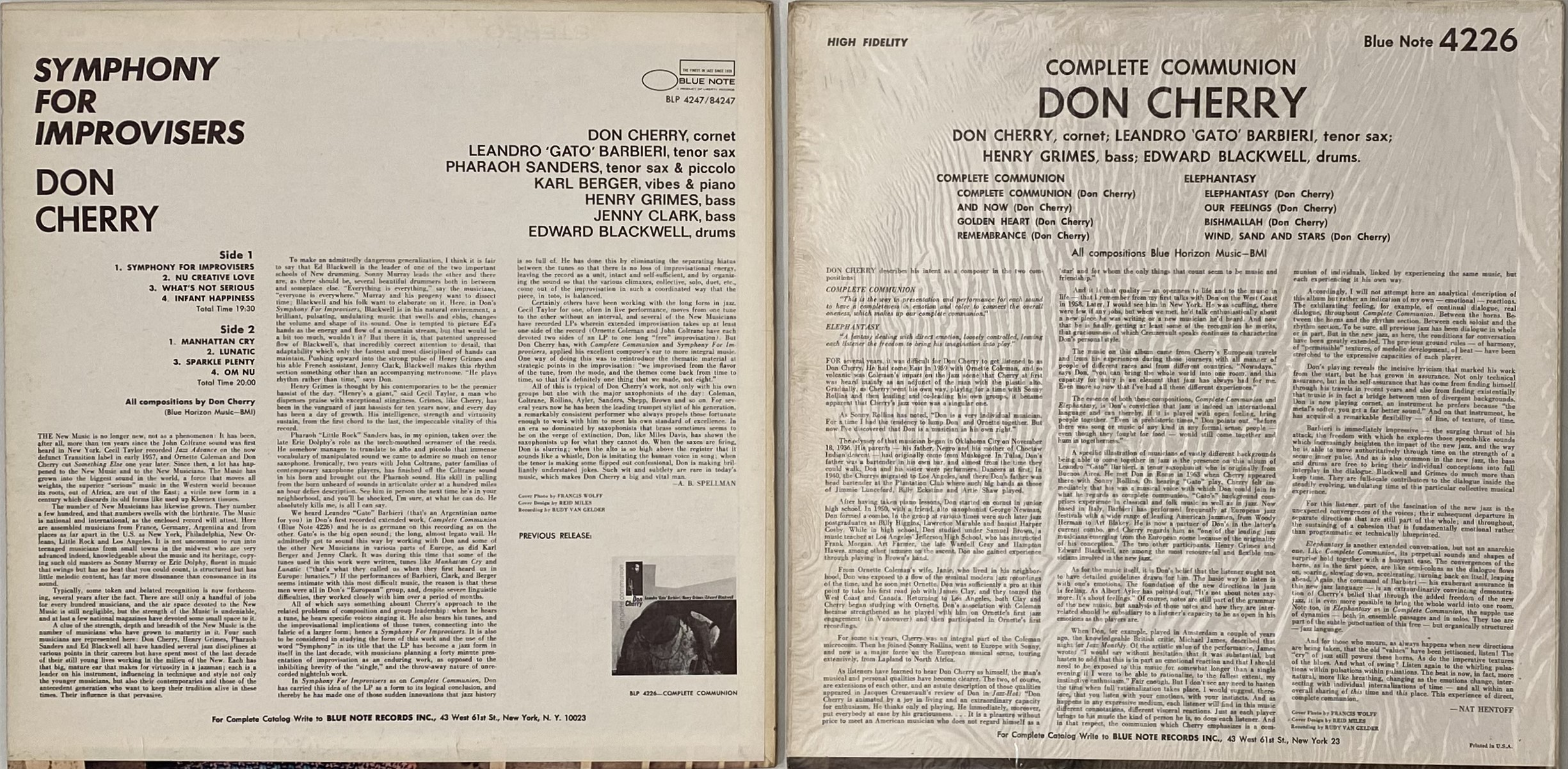 Lot 128 - DON CHERRY - BLUE NOTE LP RARITIES