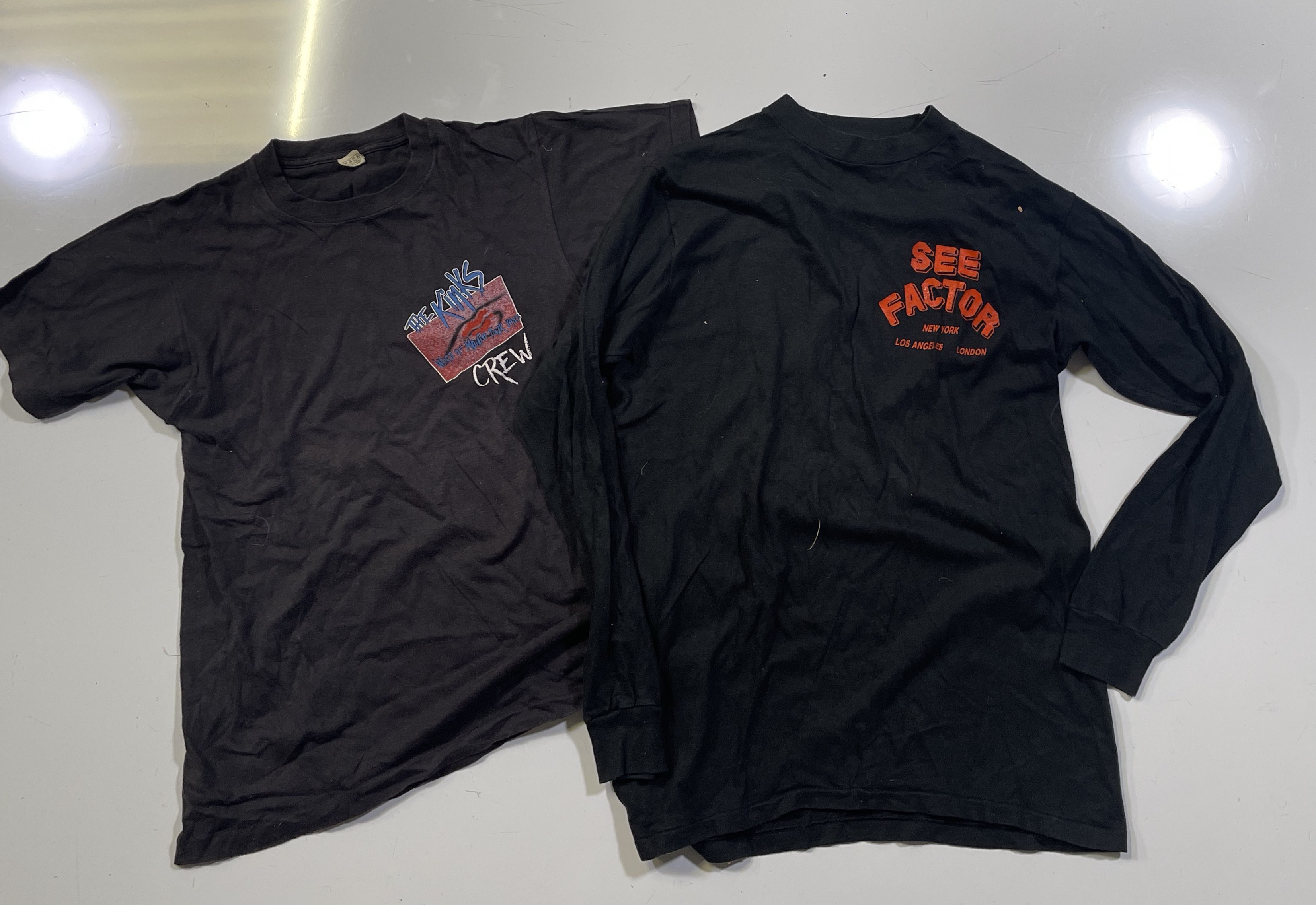 Lot 339 - 1980S KINKS TOUR / CONCERT T-SHIRTS.