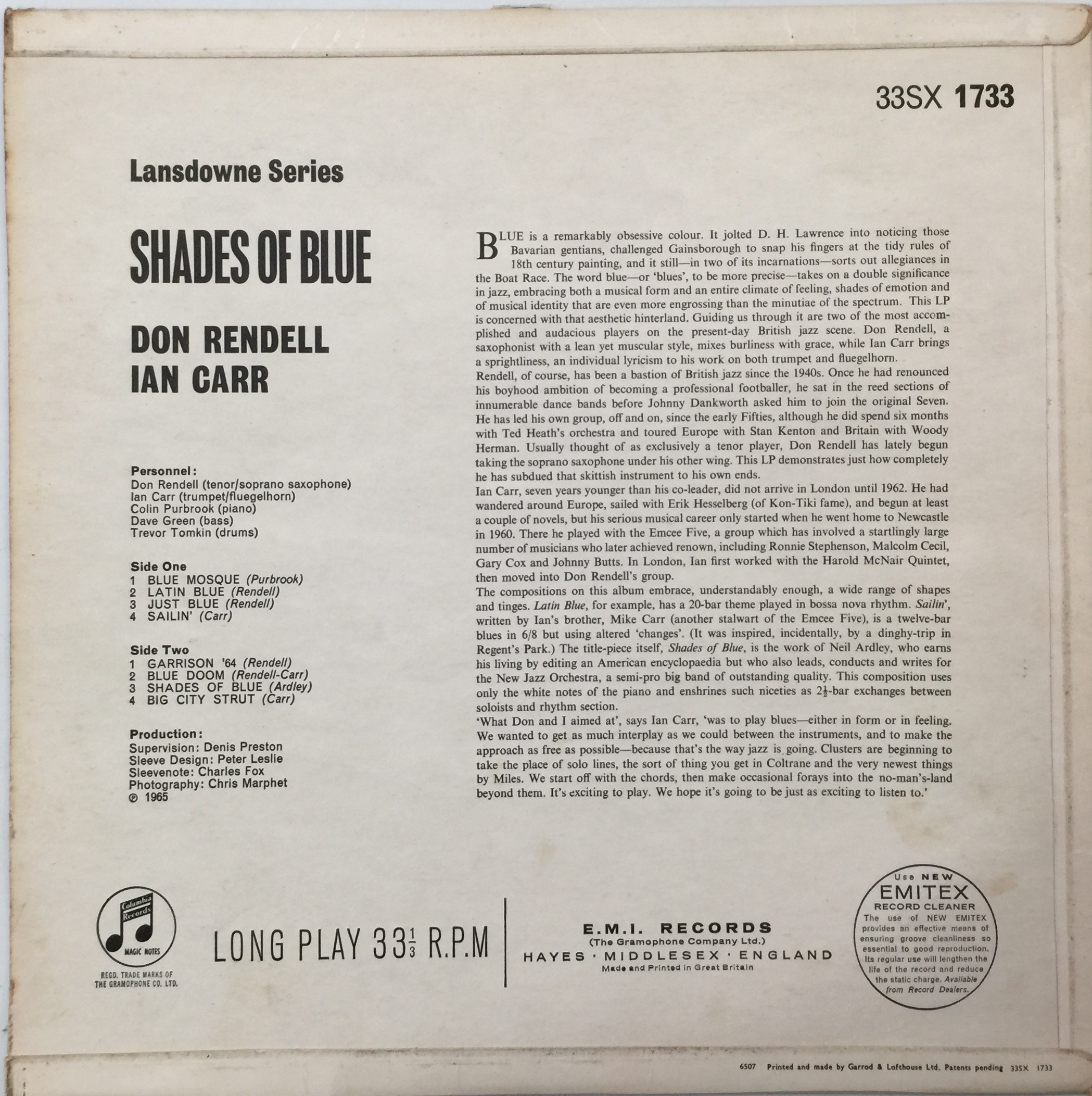 Lot 138 - DON RENDELL IAN CARR QUINTET - SHADES OF