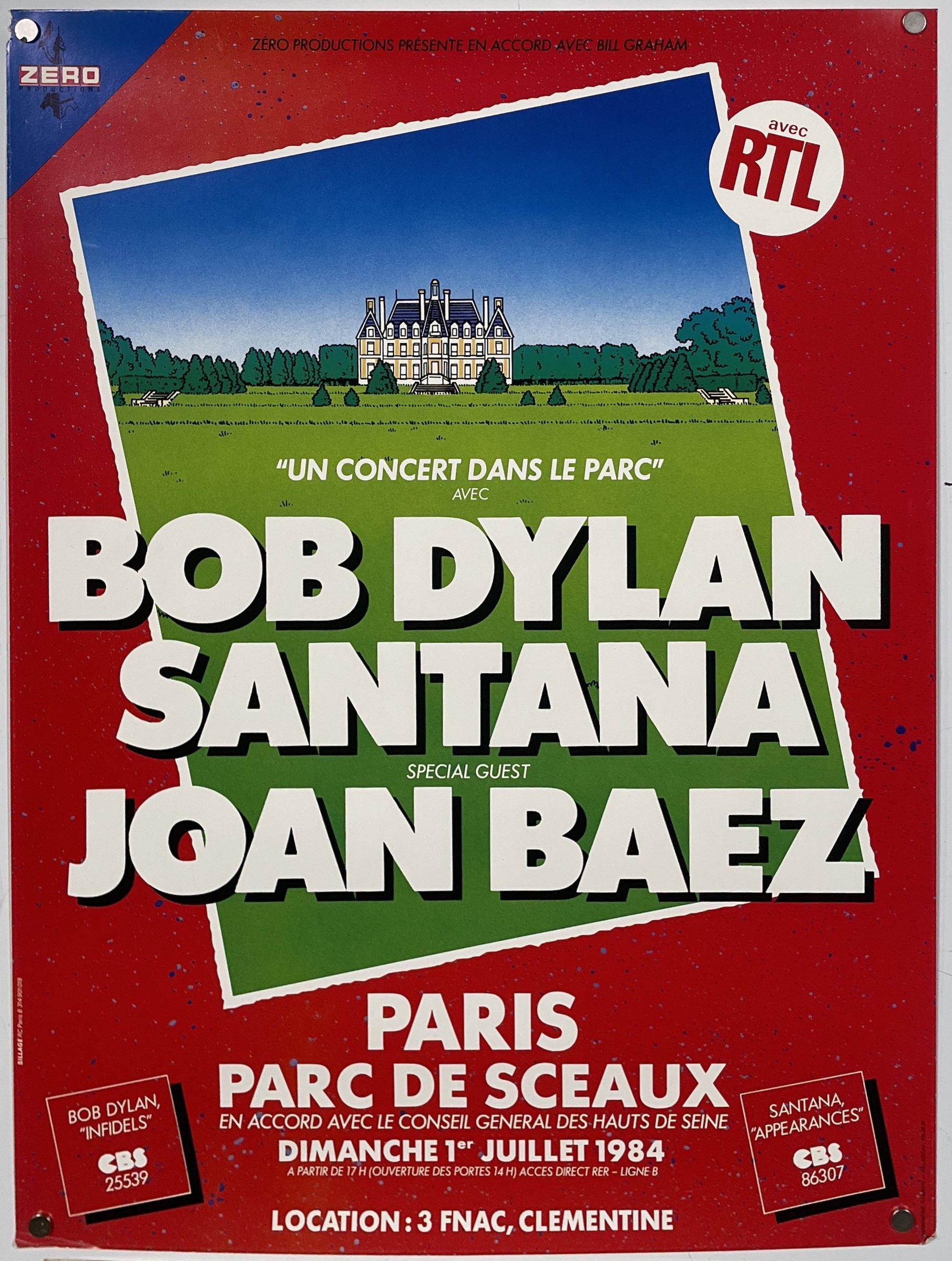 Lot 184 - BOB DYLAN - CONCERT POSTERS INC BLACKBUSHE