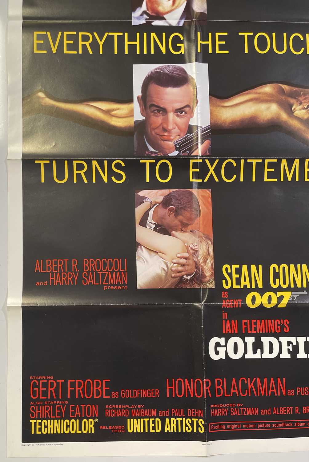 Lot 98 - JAMES BOND - GOLDFINGER (1964) - US ONE SHEET