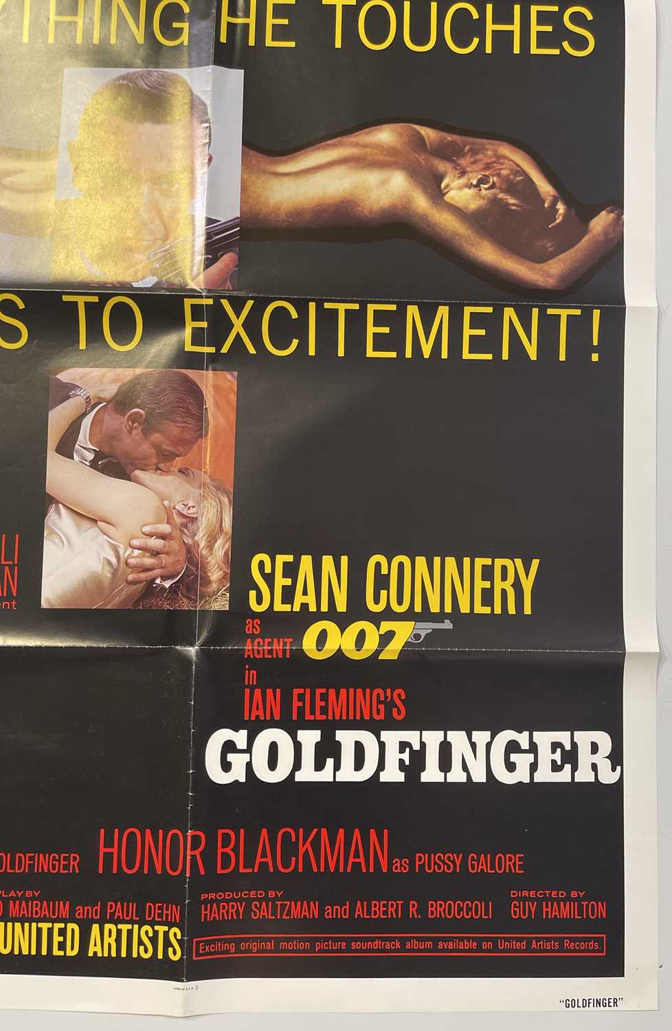 Lot 98 - JAMES BOND - GOLDFINGER (1964) - US ONE SHEET
