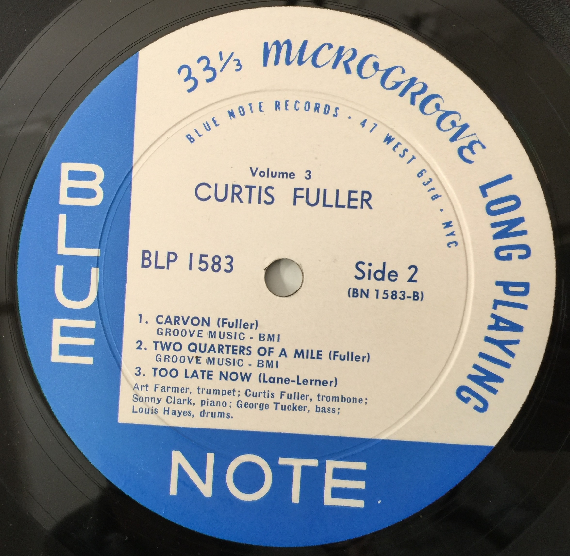 Lot 47 - CURTIS FULLER - VOLUME 3 LP (BLUE NOTE