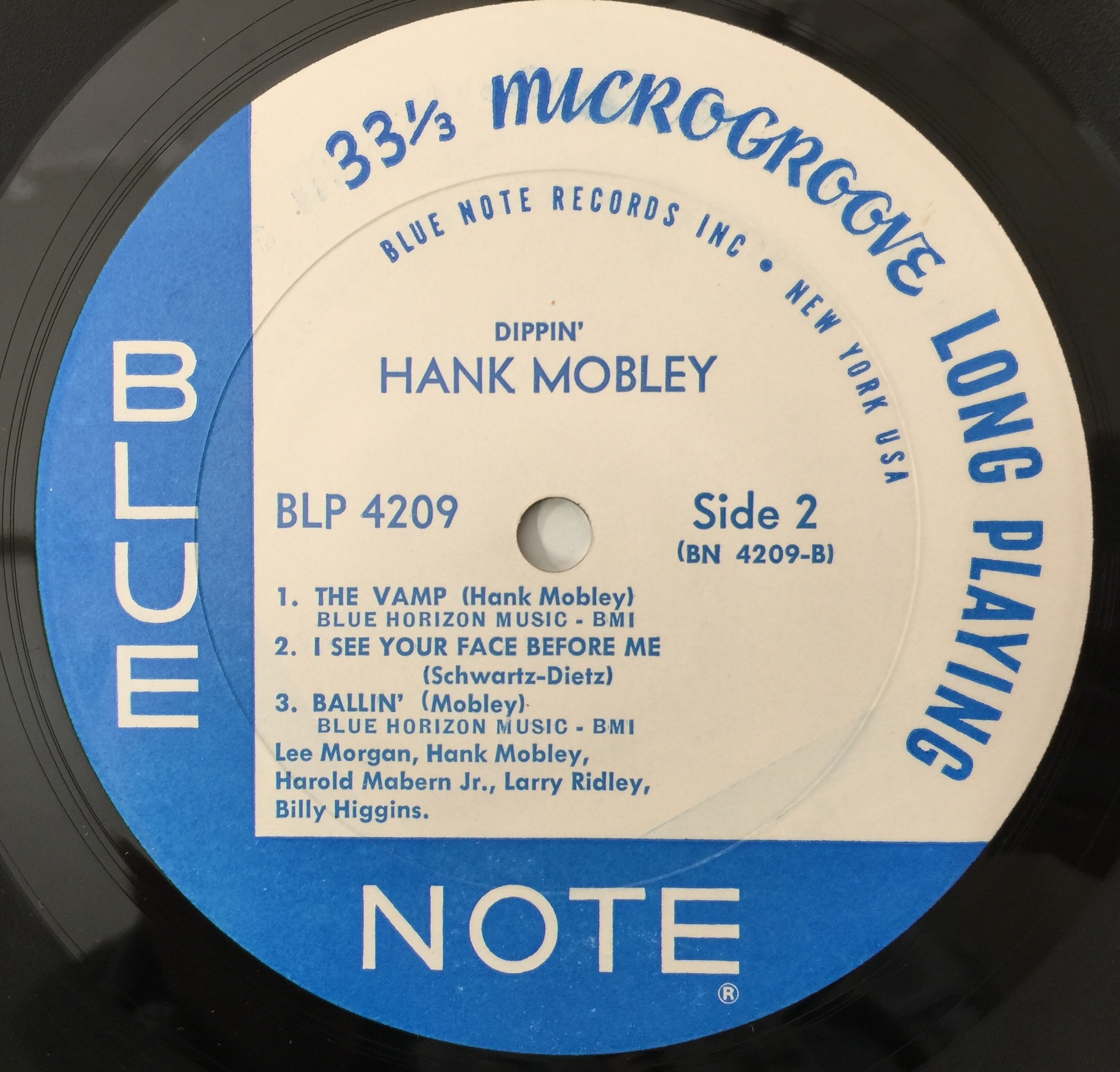 Lot 48 - HANK MOBLEY - DIPPIN' LP (BLUE NOTE 4209 - US