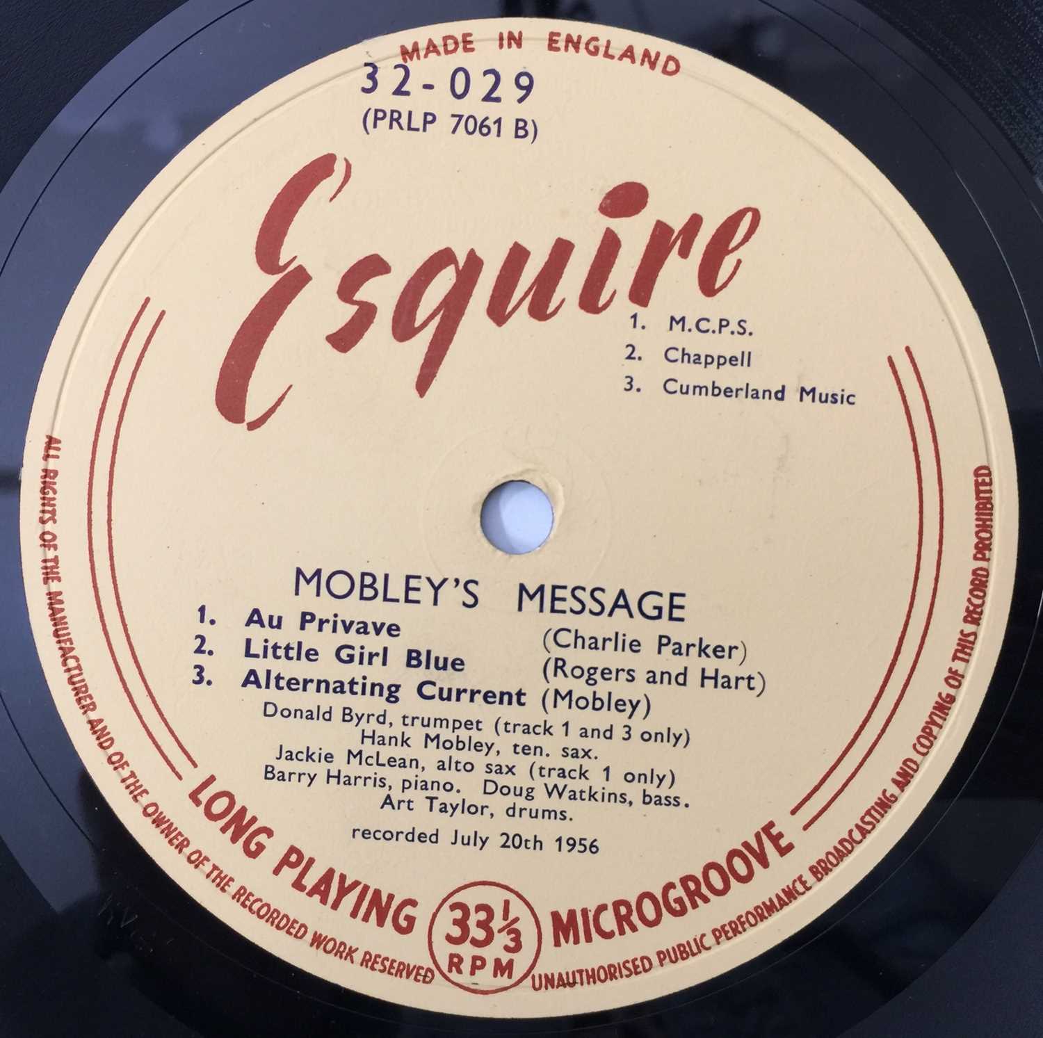 Lot 53 - HANK MOBLEY - MOBLEY'S MESSAGE LP (UK ESQUIRE