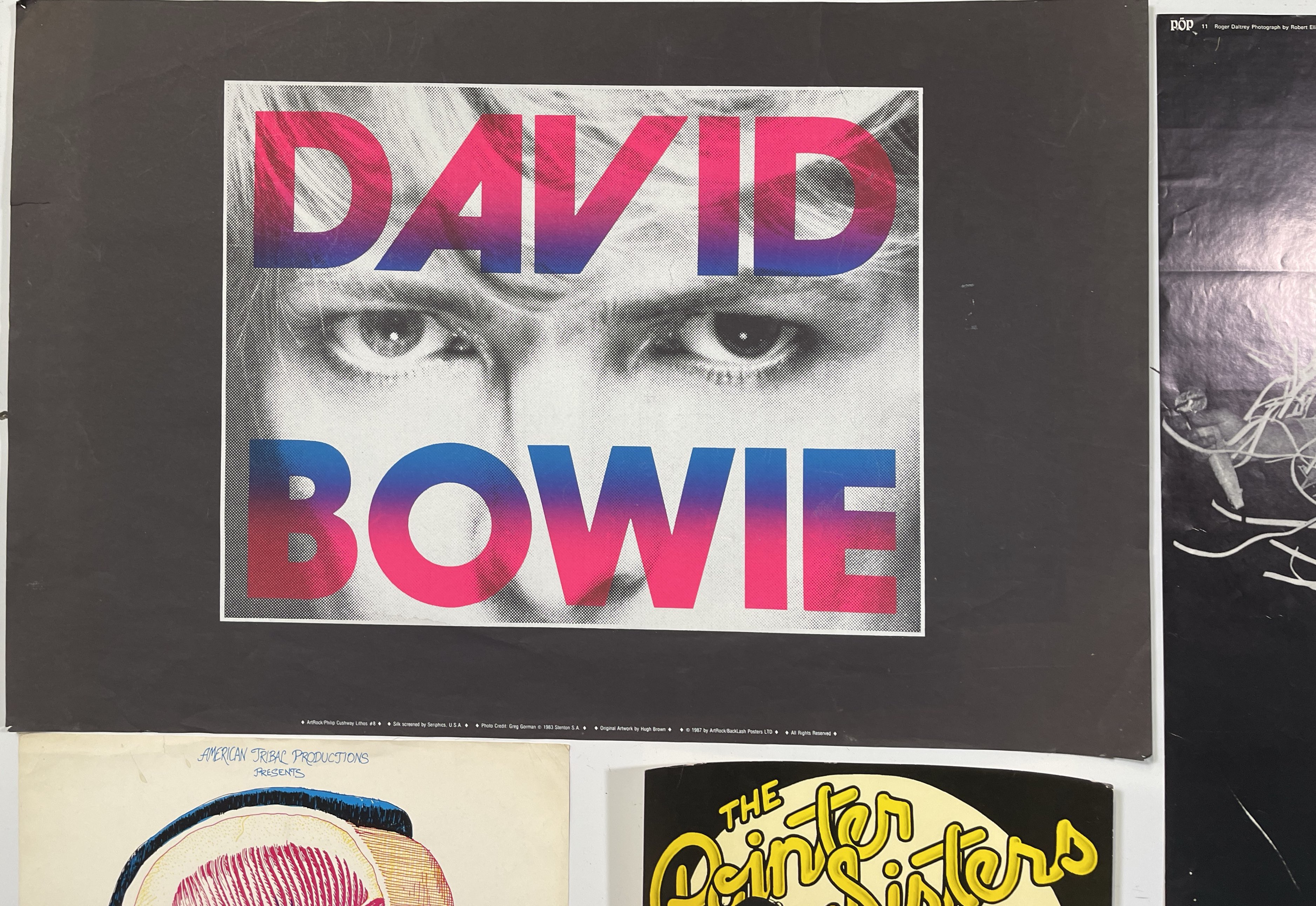 Lot 202 - POSTERS INC DAVID BOWIE / POINTER SISTERS US