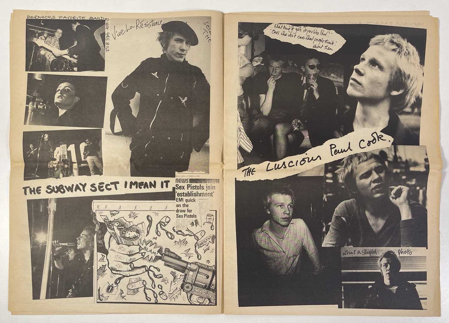 Lot 74 The Sex Pistols Original Anarchy Fanzine