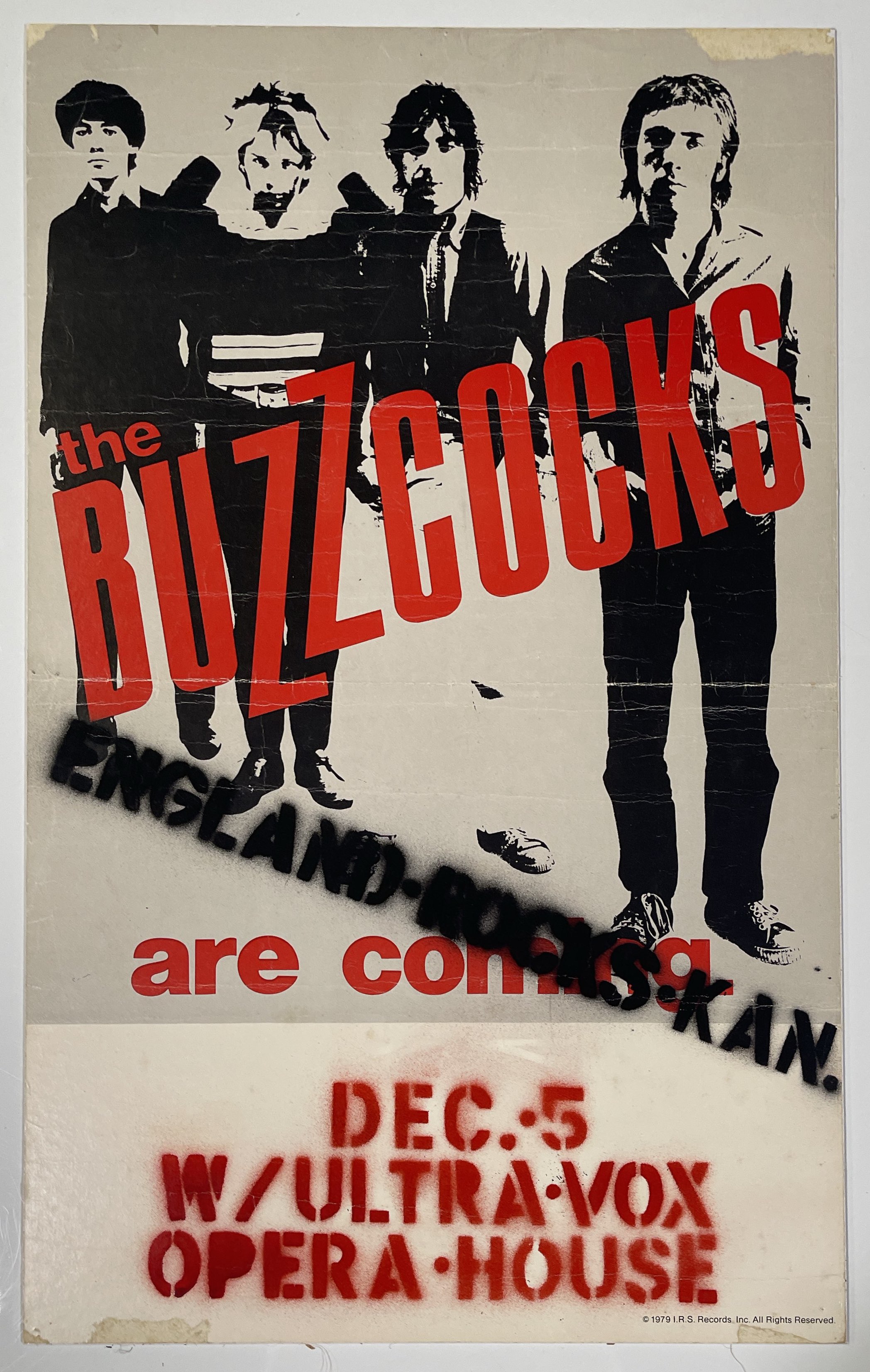 Lot 18 - BUZZCOCKS / ULTRAVOX - 1979 US TOUR POSTER.