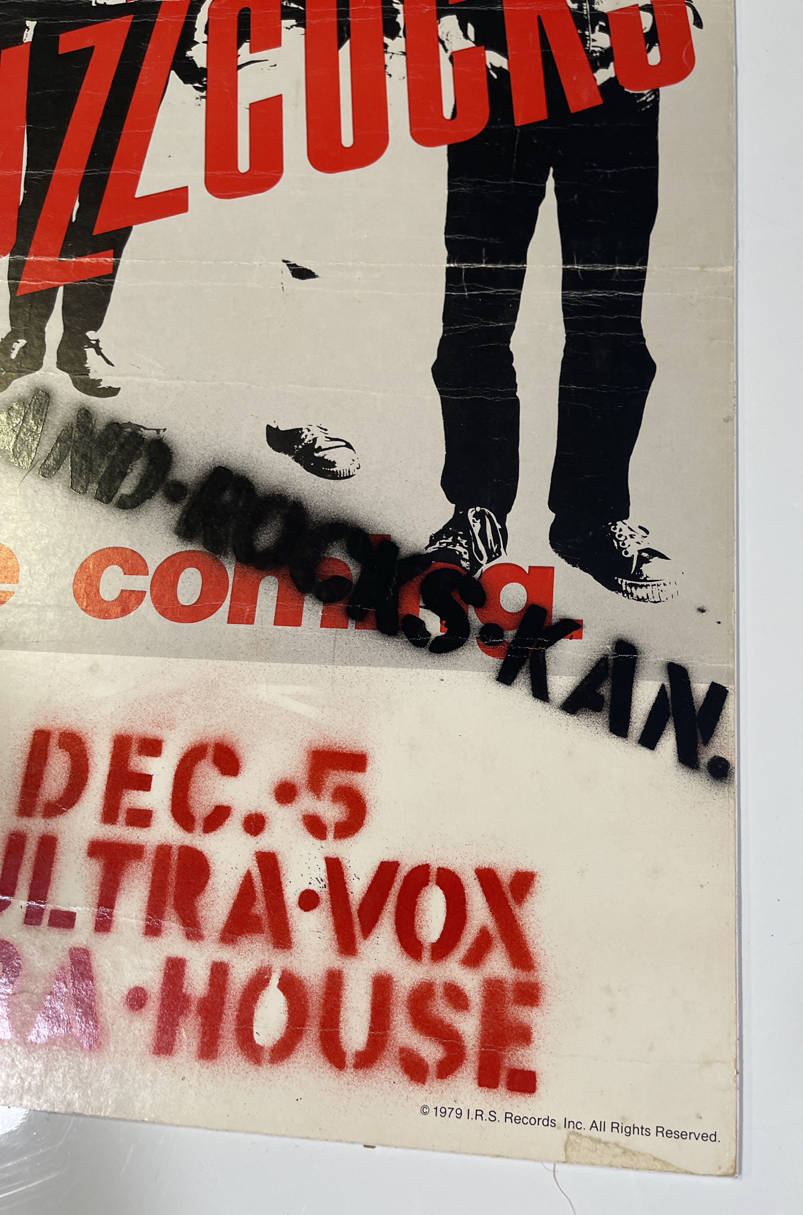 Lot 18 - BUZZCOCKS / ULTRAVOX - 1979 US TOUR POSTER.