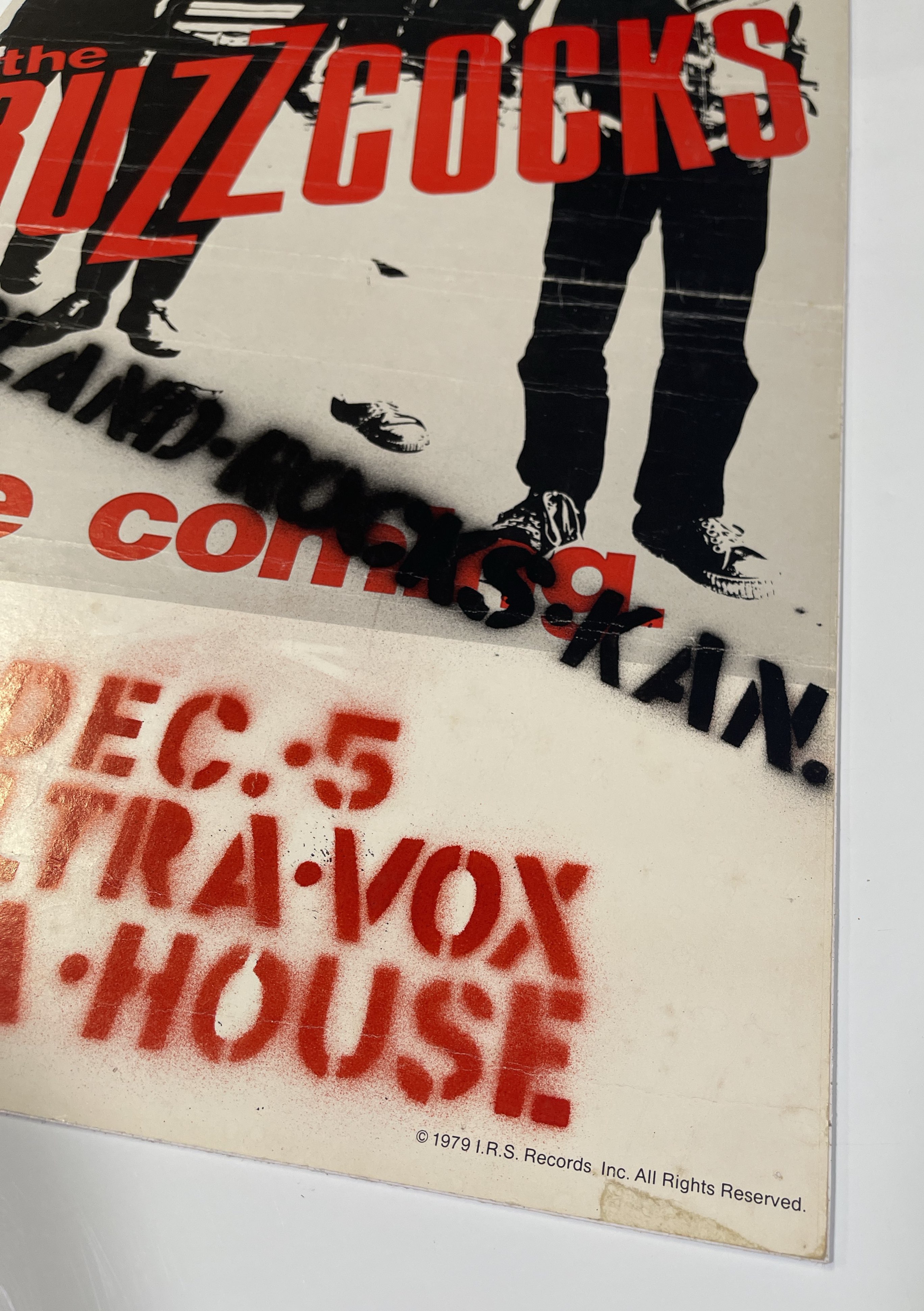 Lot 18 - BUZZCOCKS / ULTRAVOX - 1979 US TOUR POSTER.