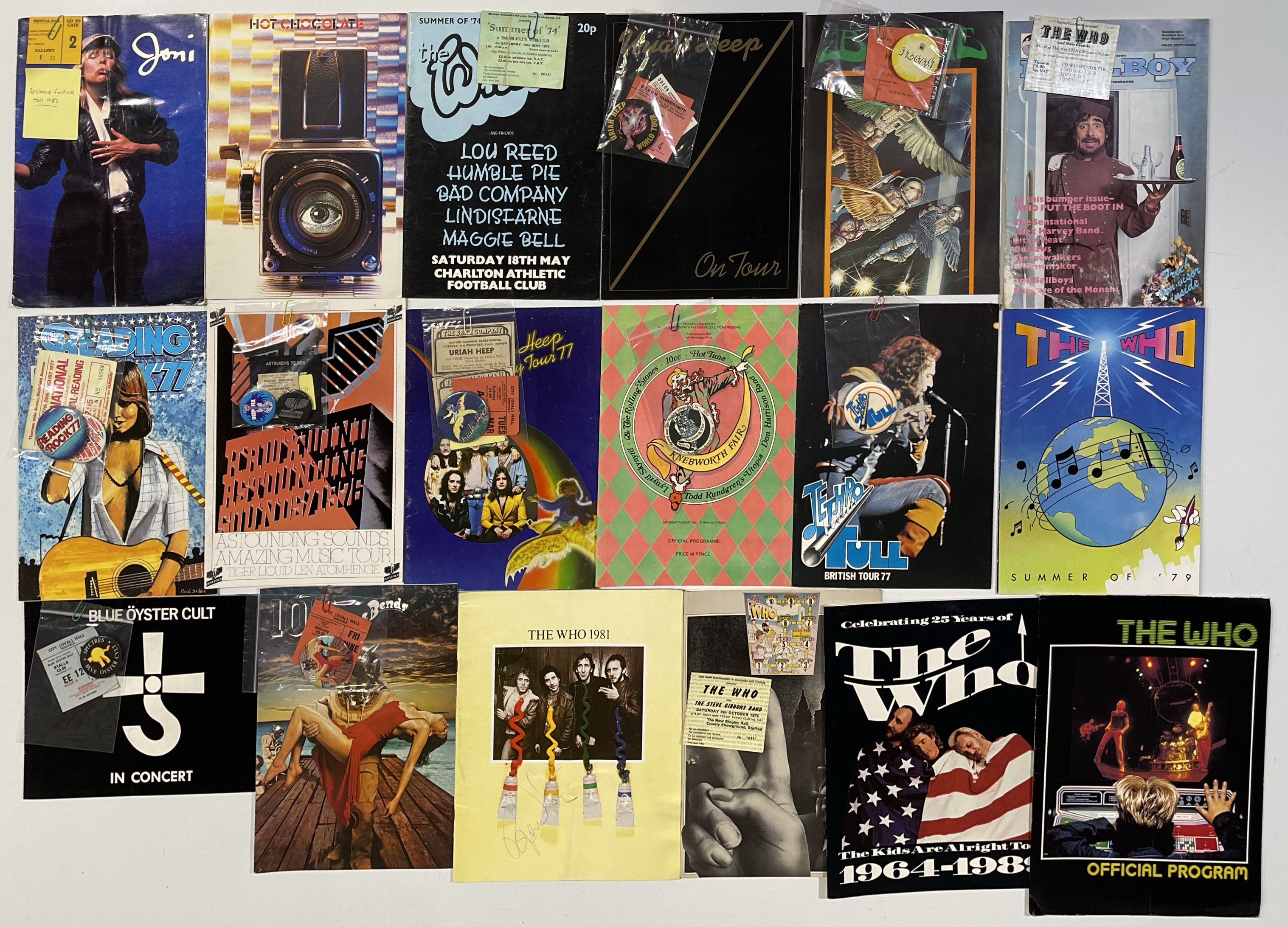 Lot 119 - 1970S PROGRAMMES AND TICKETS COLLECTION INC
