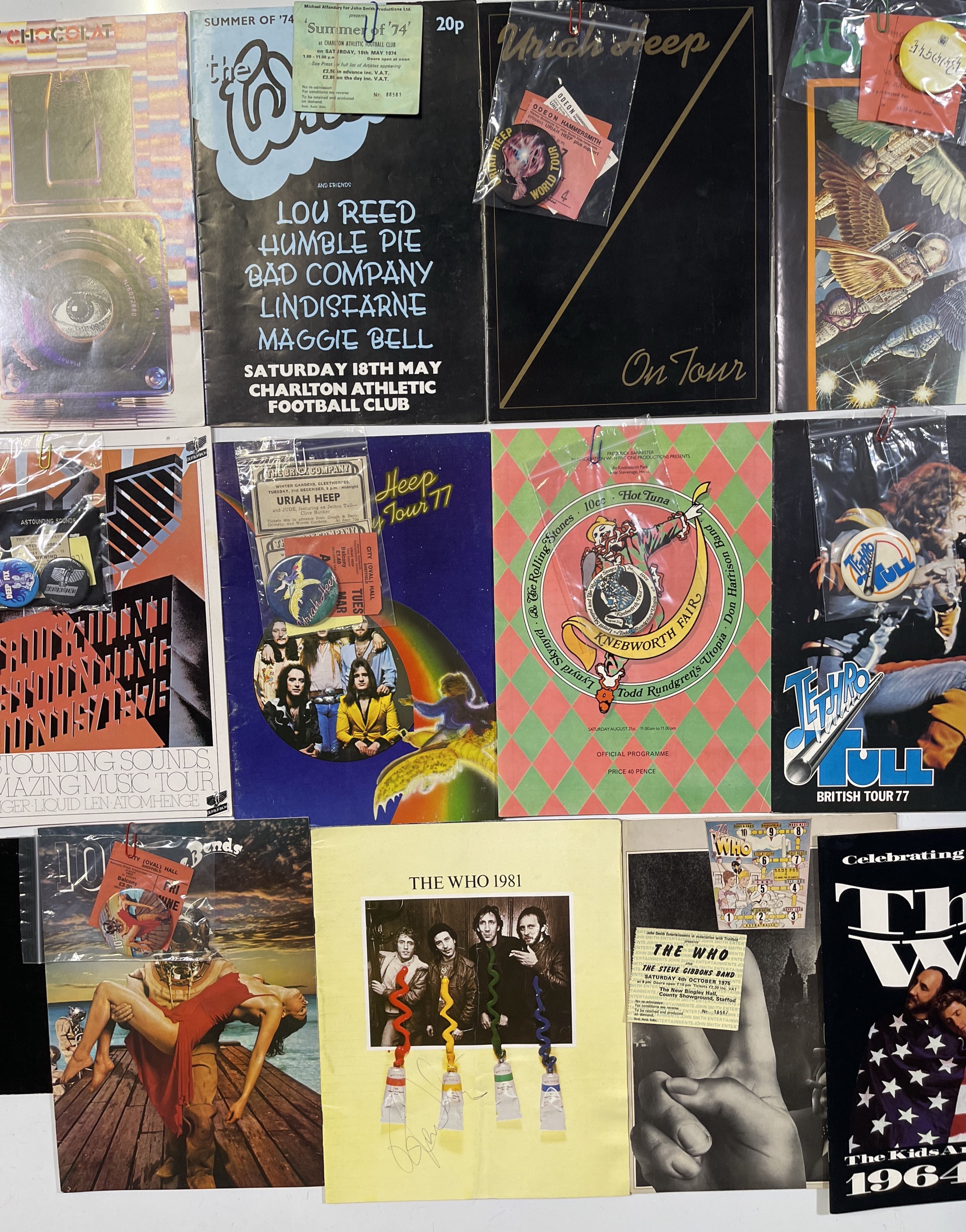Lot 119 - 1970S PROGRAMMES AND TICKETS COLLECTION INC