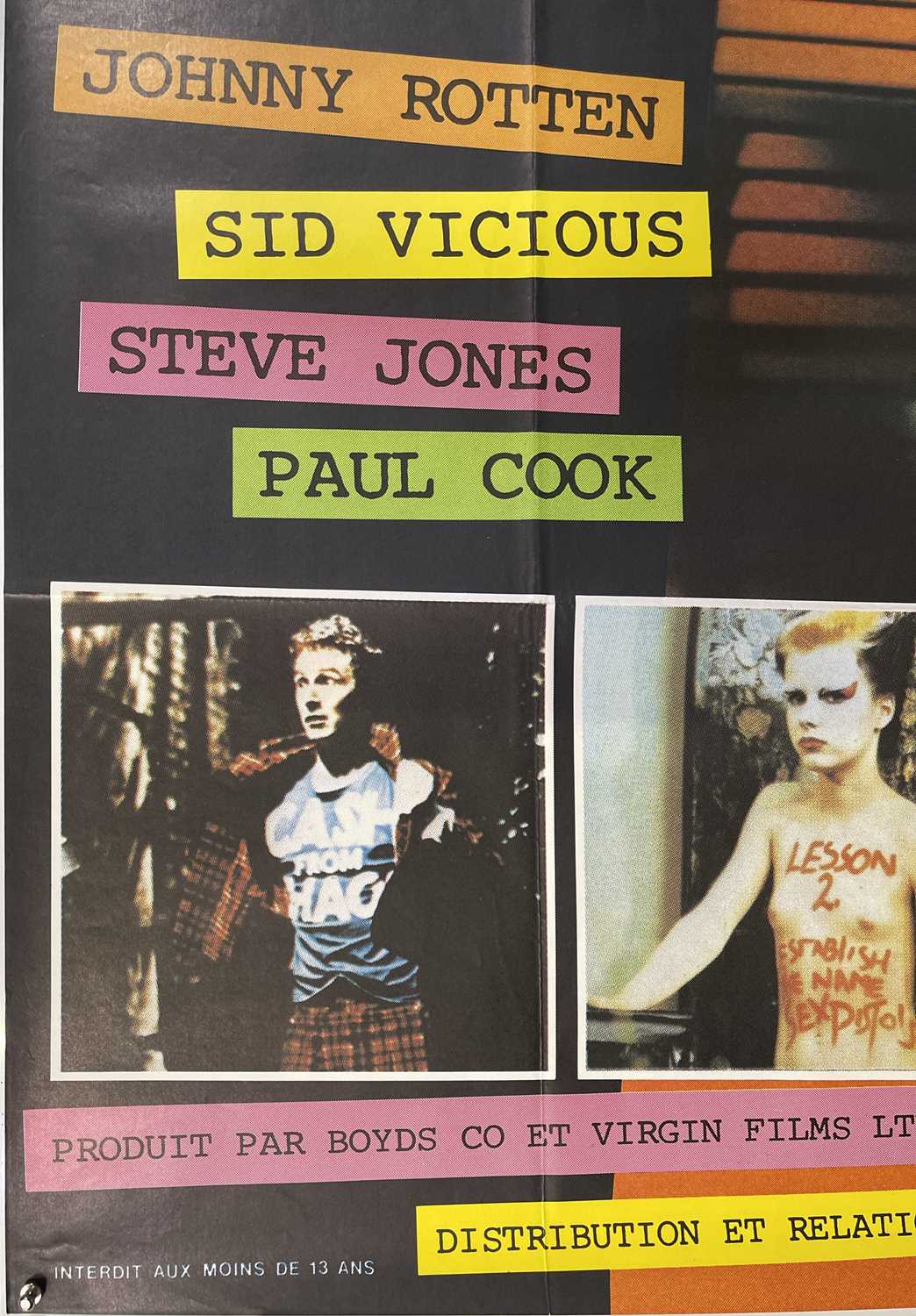 Lot 591 The Sex Pistols Original French Great Rock