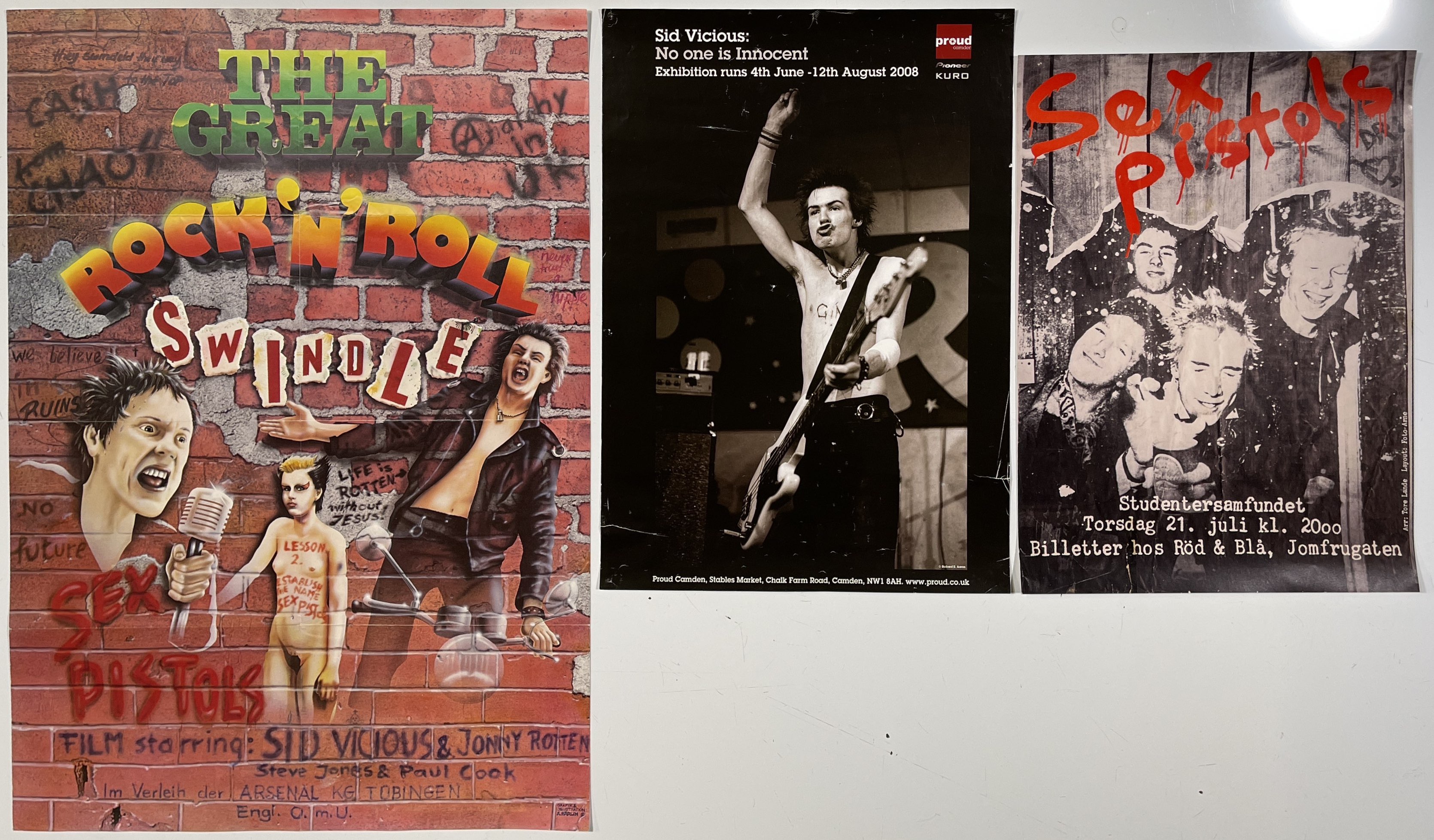 Lot 592 - THE SEX PISTOLS - SID VICIOUS POSTERS INC