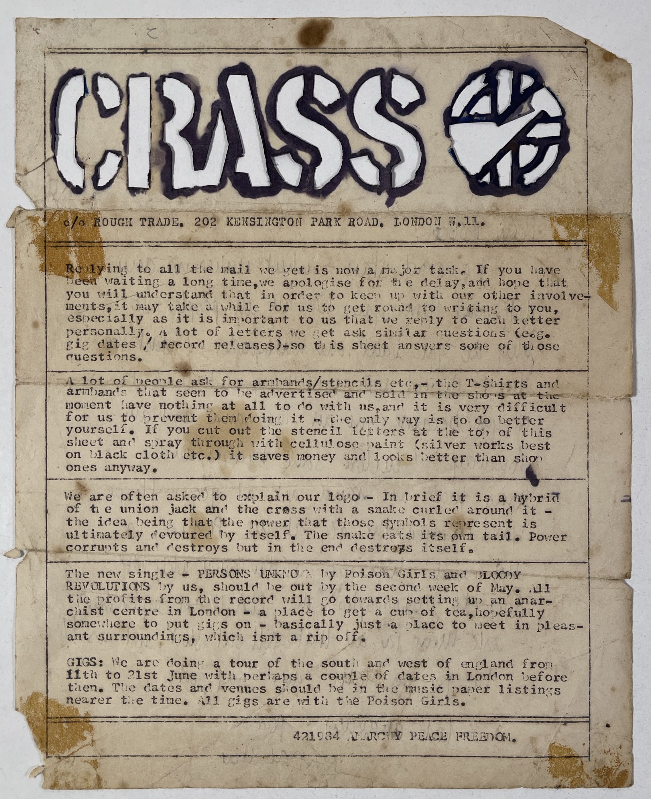 Lot 34 - CRASS INTEREST - N.A. PALMER HANDWRITTEN