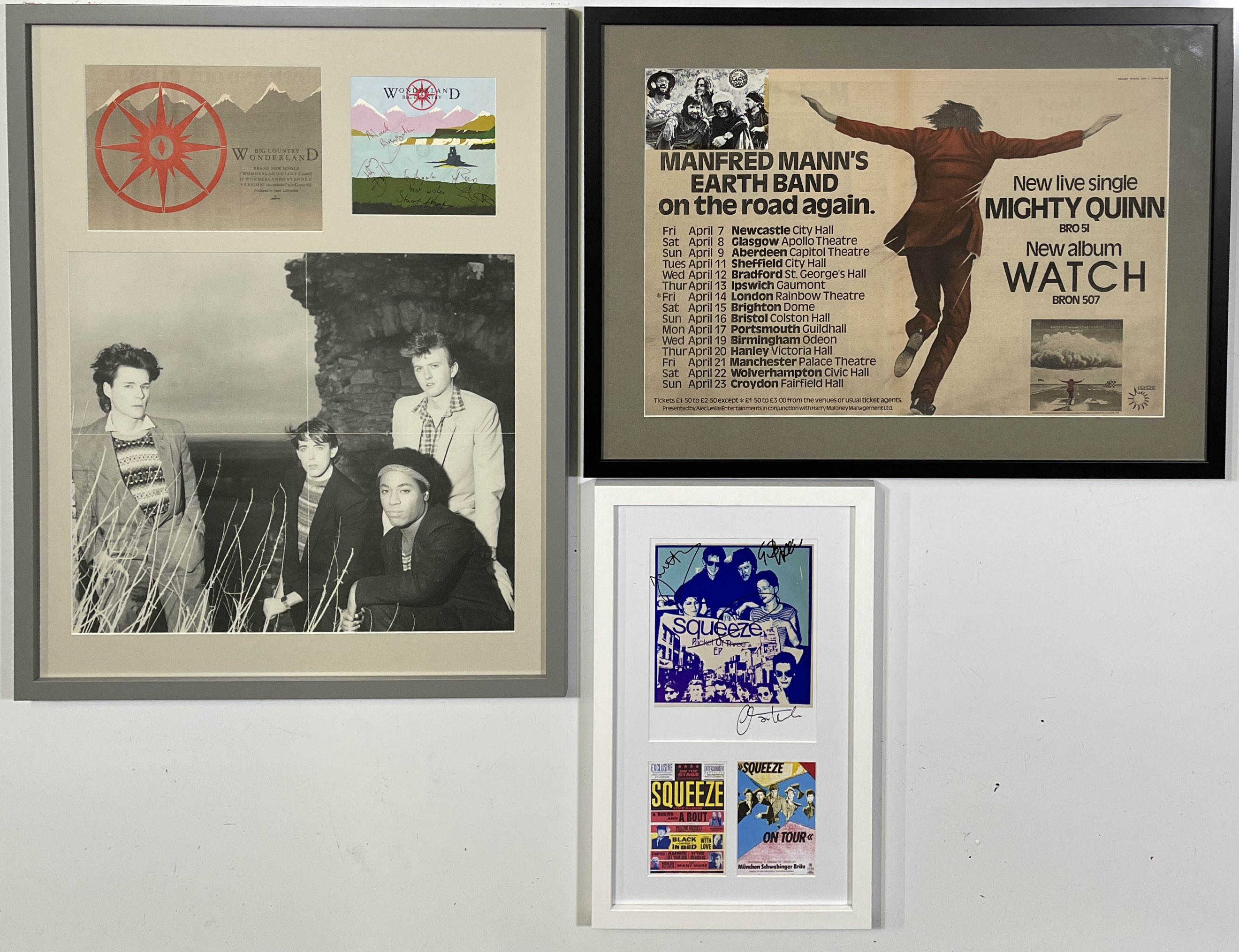 Lot 297 - BIG COUNTRY / SQUEEZE / MANFRED MANN SIGNED