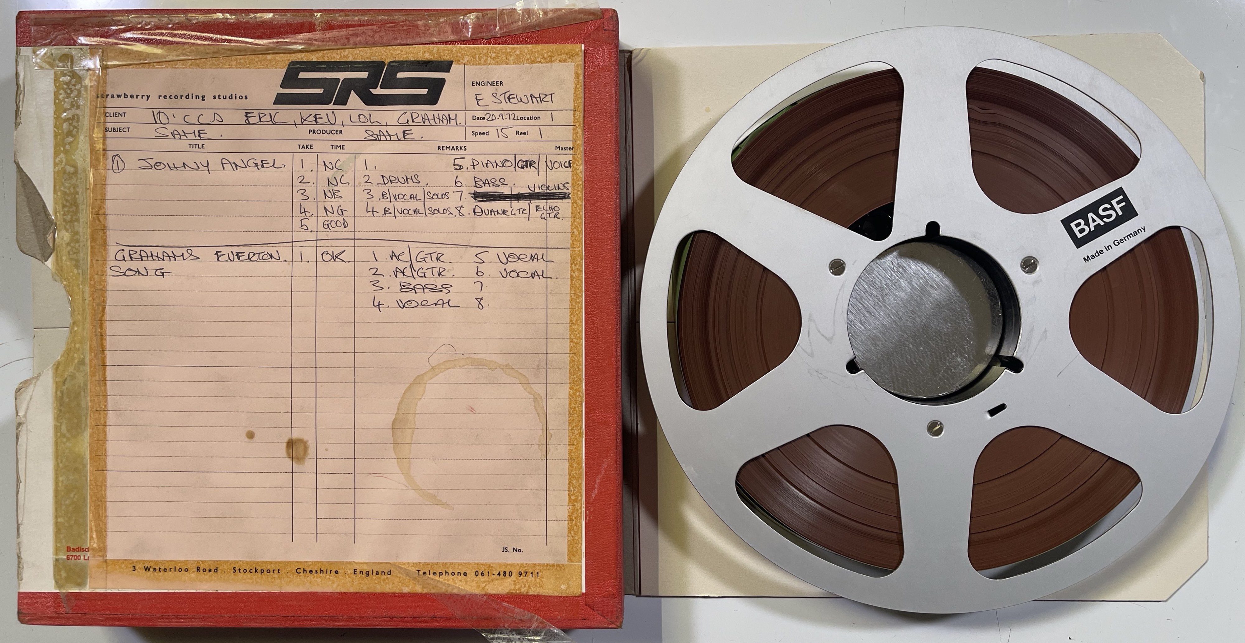 Lot 456 - 10CC - MASTER/RECORDING TAPE COLLECTION.