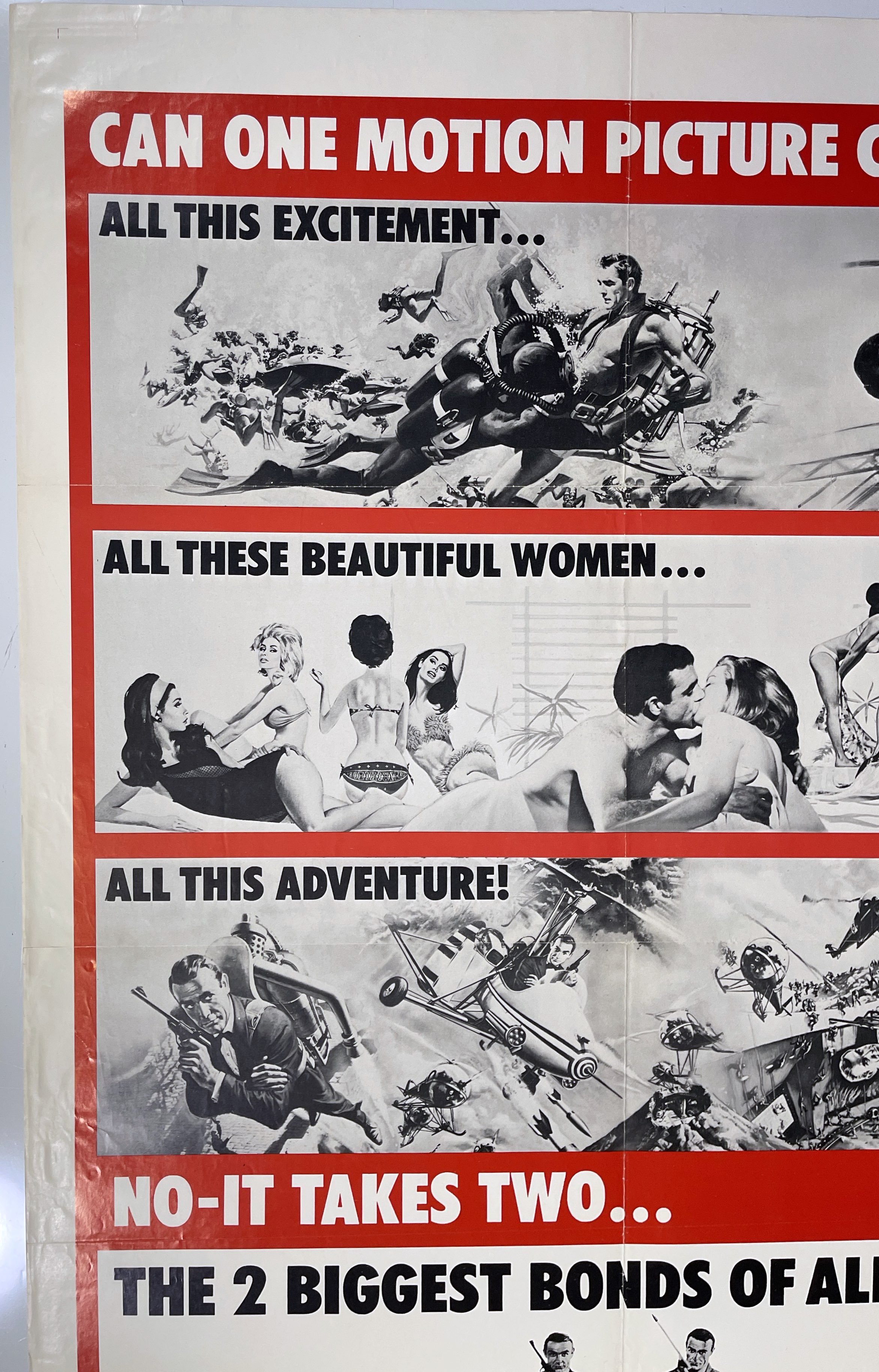 Lot 117 - JAMES BOND - US DOUBLE BILL POSTER