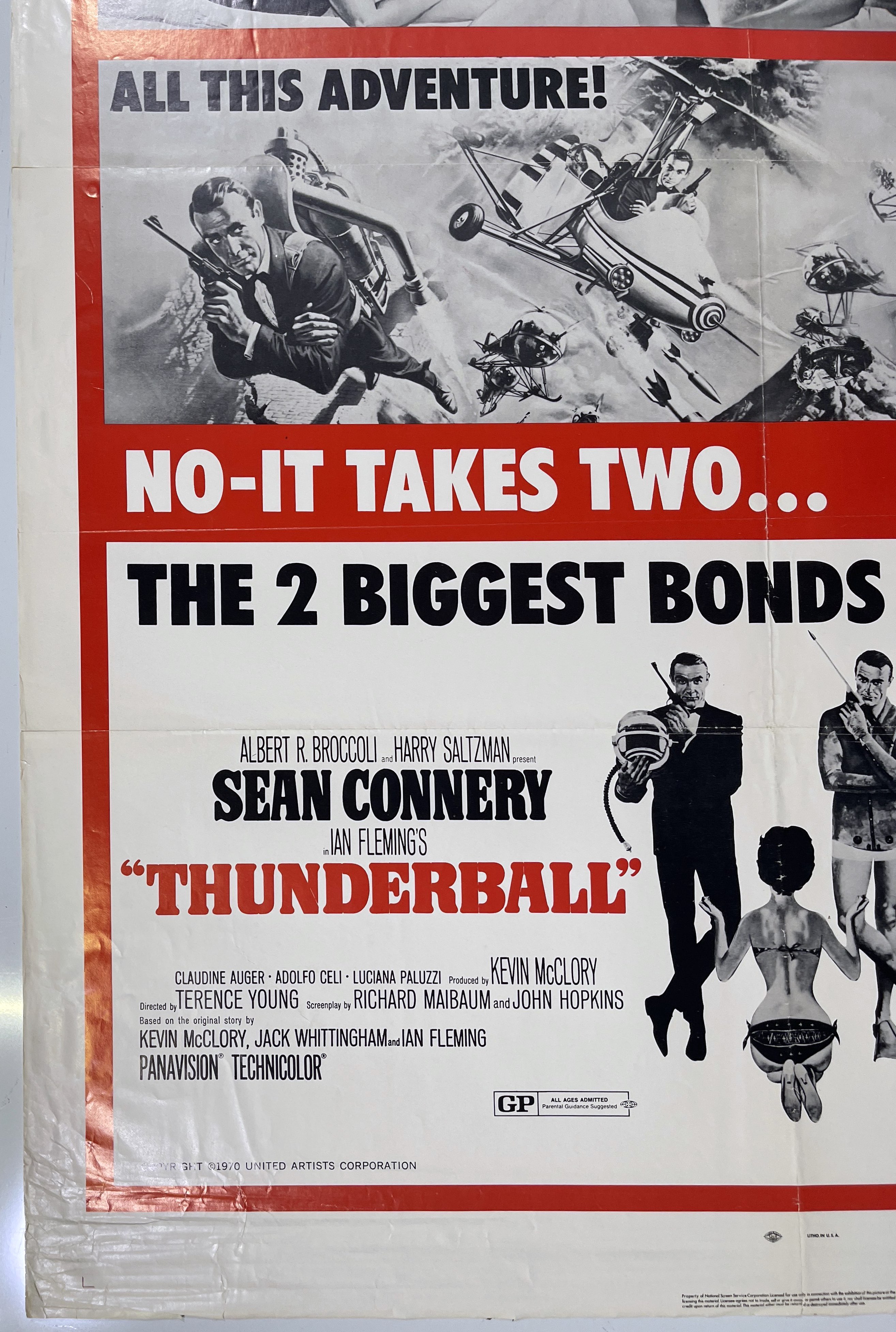 Lot 117 - JAMES BOND - US DOUBLE BILL POSTER