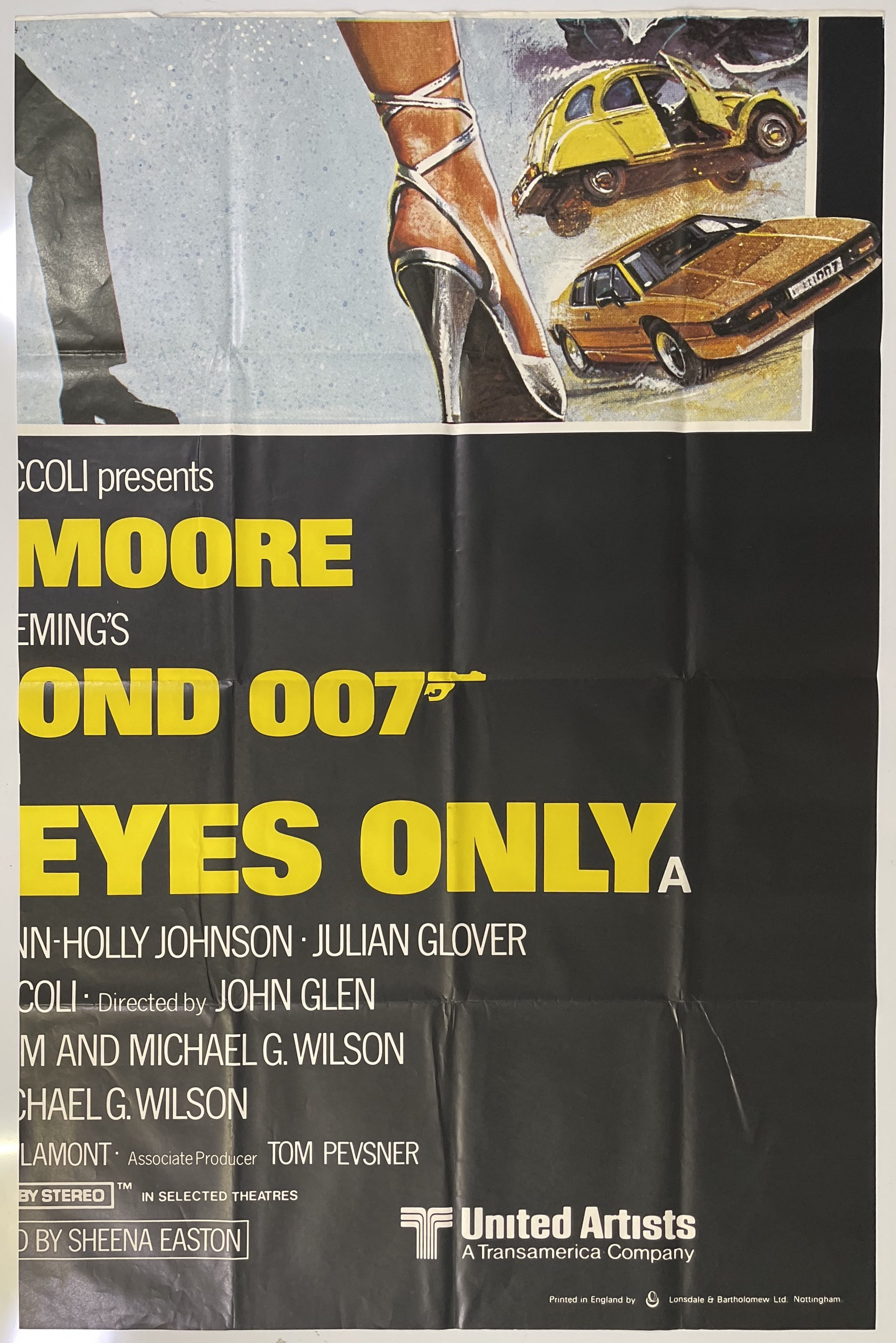Lot 261 - JAMES BOND - FOR YOUR EYES ONLY (1981) - UK
