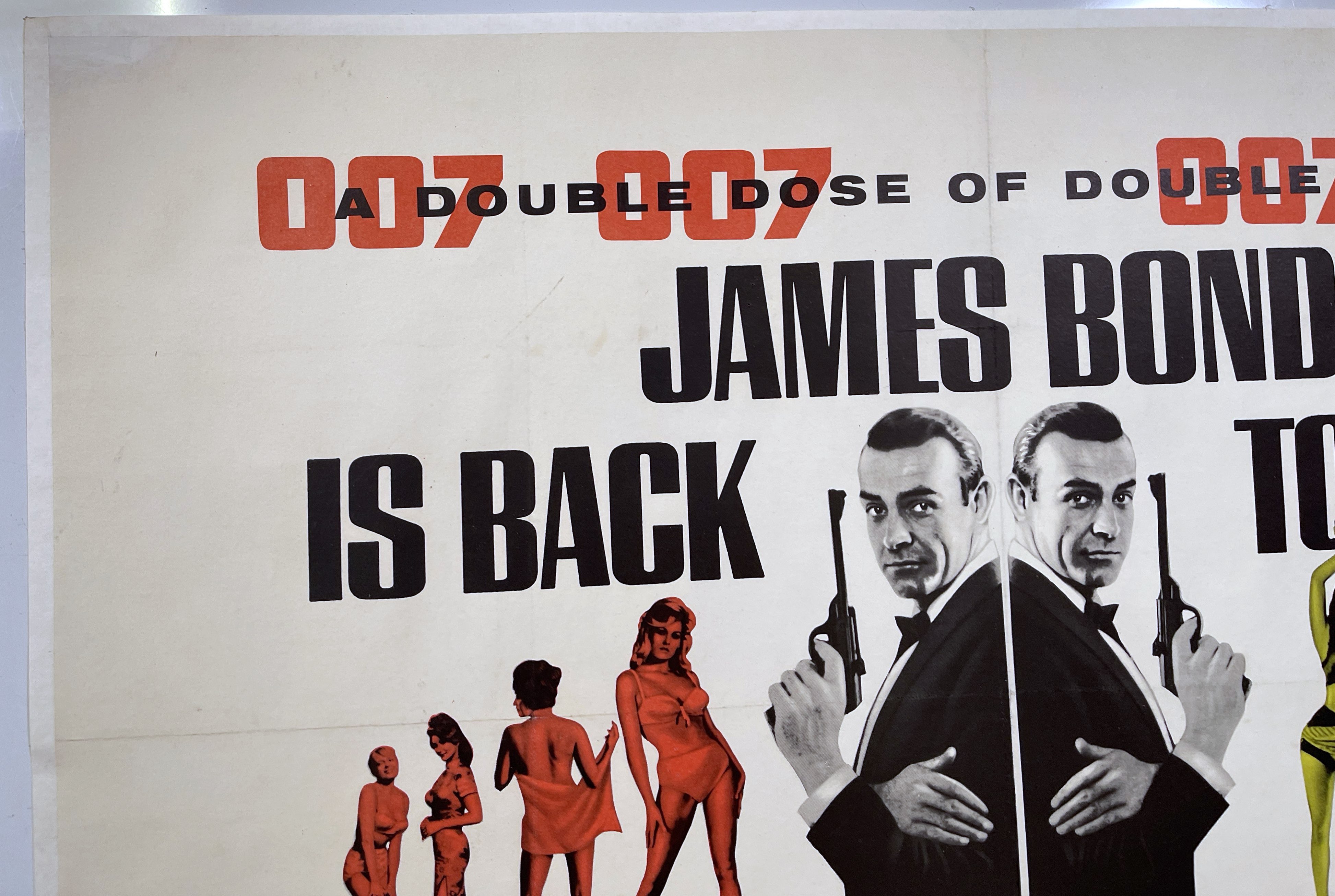 Lot 70 - JAMES BOND - UK QUAD DOUBLE BILL POSTER - DR.