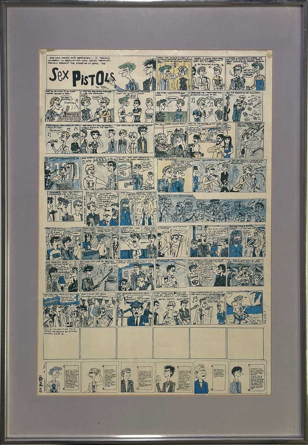 Lot 130 Sex Pistols A Rare Us Cartoon Poster