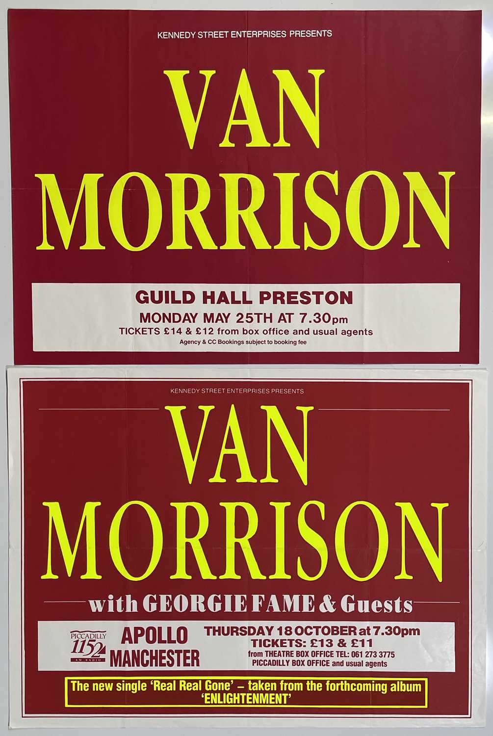 Lot 210 - VAN MORRISON - C 1990S POSTERS COLLECTION.