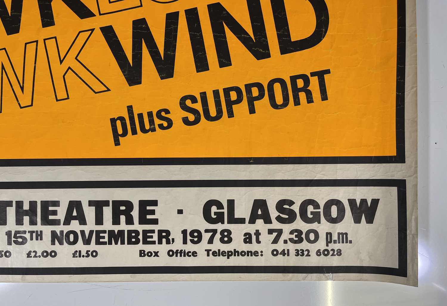 Lot 221 - HAWKWIND - ORIGINAL 1978 CONCERT POSTER.