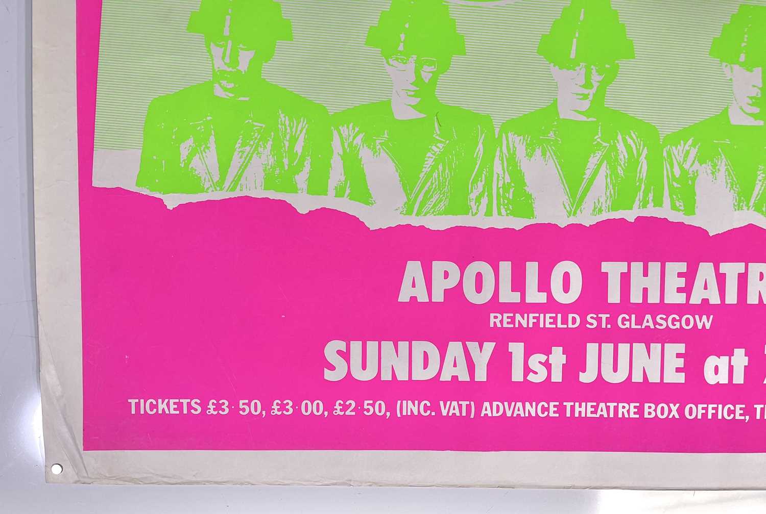 Lot 222 - DEVO - ORIGINAL 1980 GLASGOW CONCERT POSTER.
