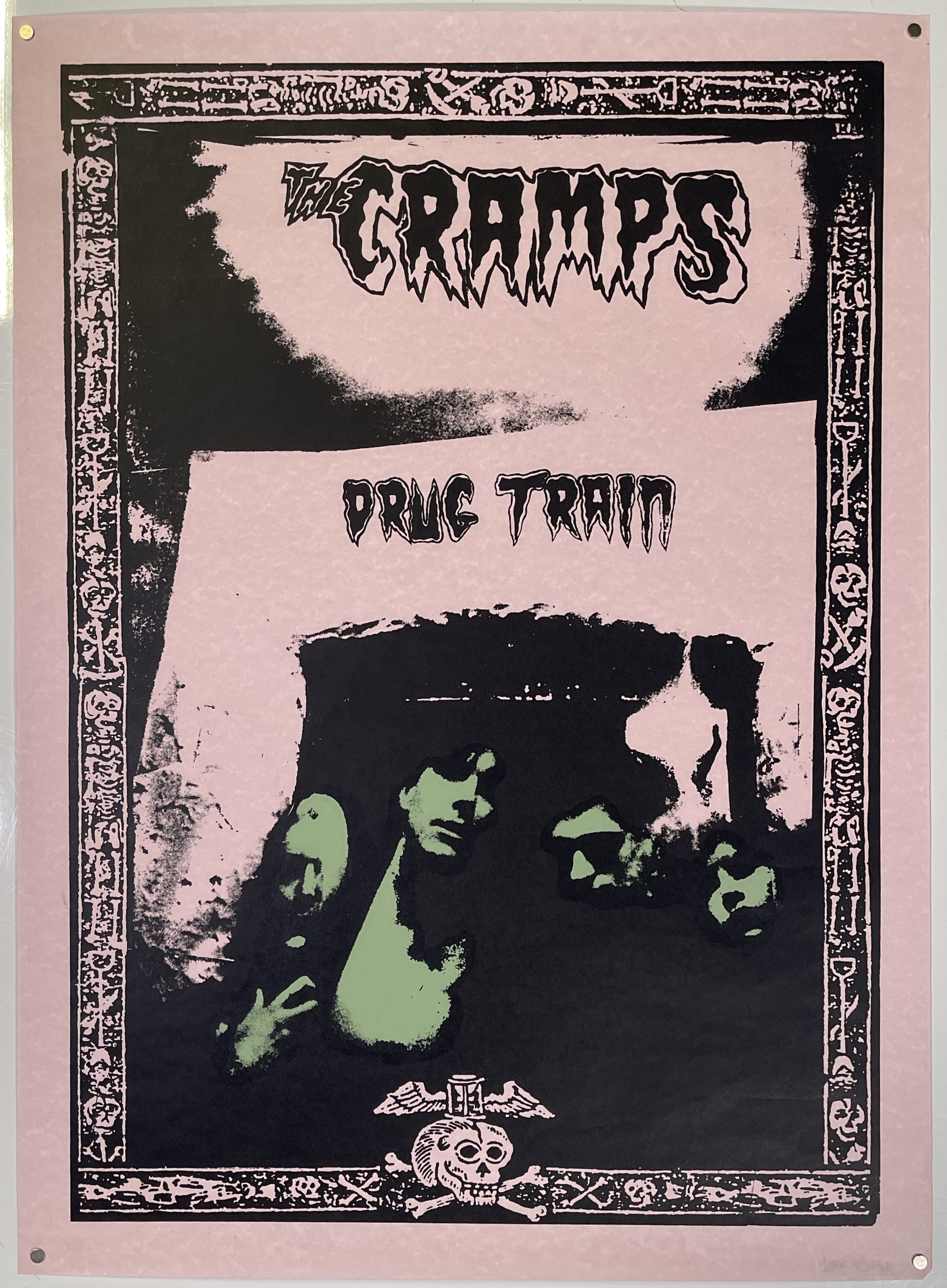 Lot 22 - THE CRAMPS - ORIGINAL DRUG TRAIN POSTER.