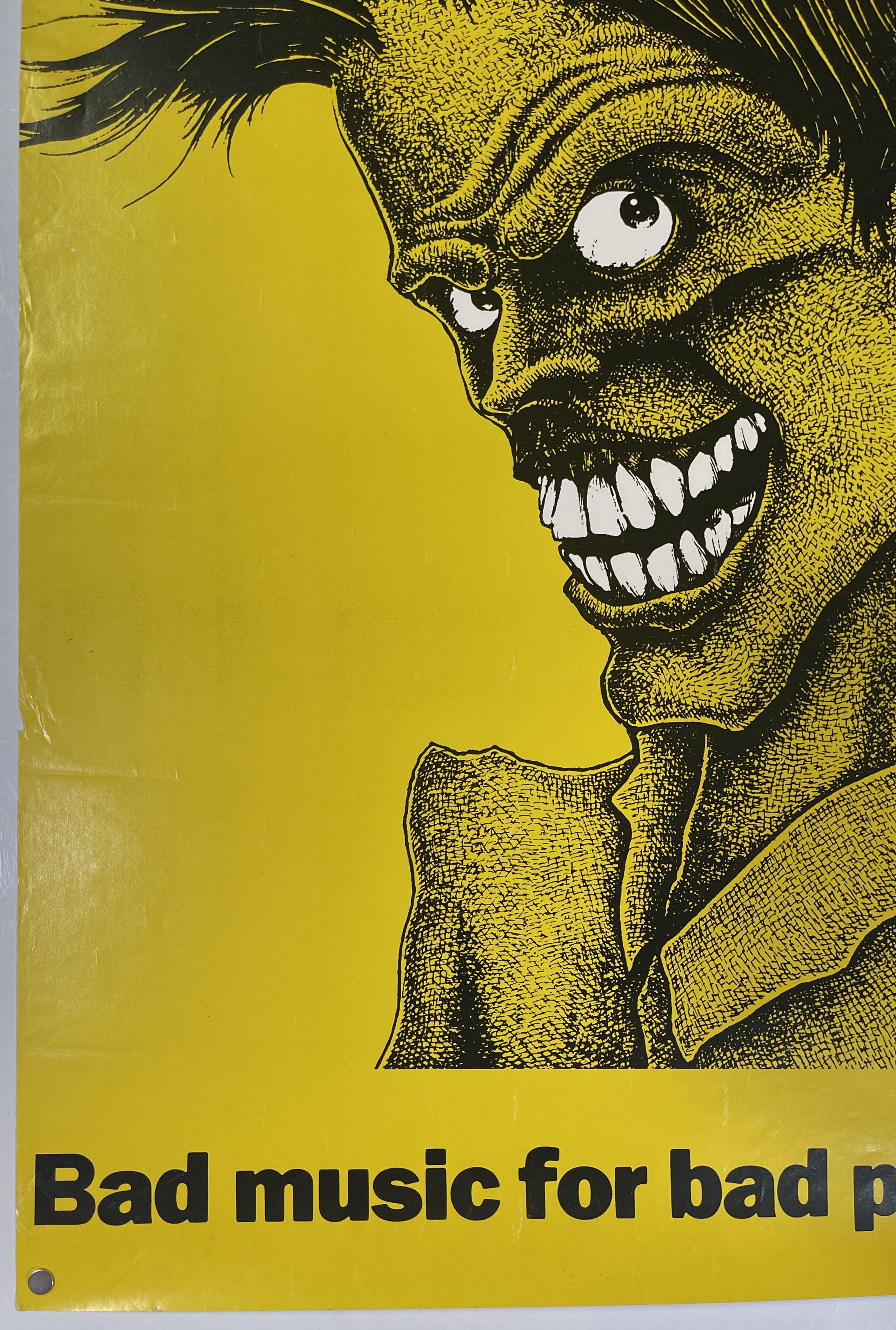 Lot 23 - THE CRAMPS - ORIGINAL 'BAD MUSIC' POSTER.