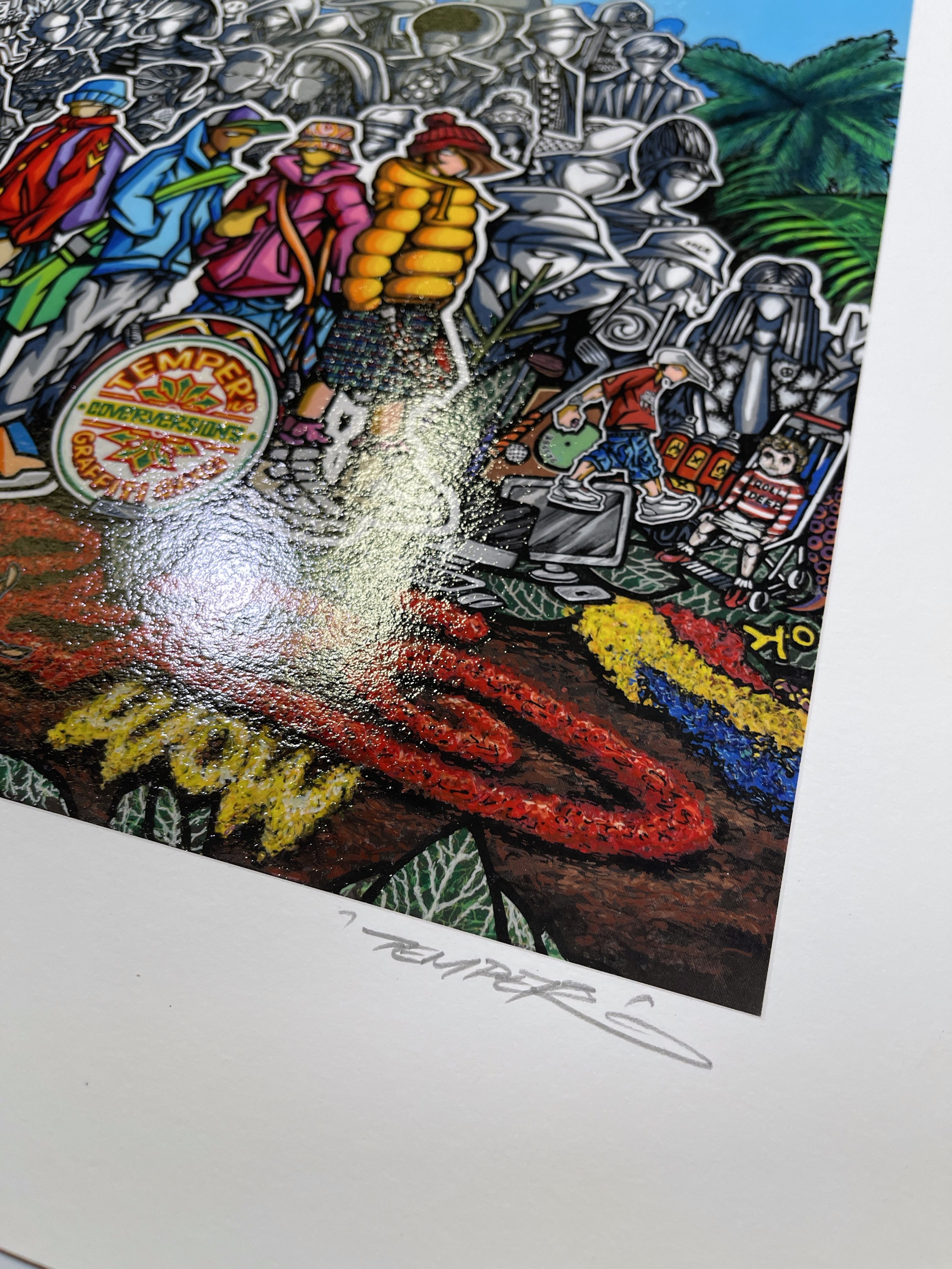 Lot 574 - TEMPER - THE BEATLES, (GRAFFITI GANG)
