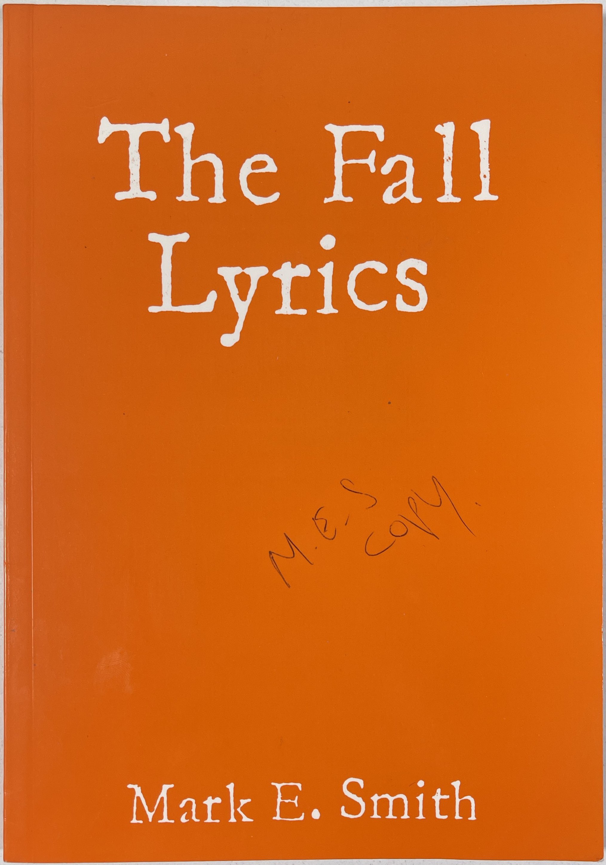 Lot 475 - MARK E. SMITH / THE FALL - MARK'S PERSONALLY