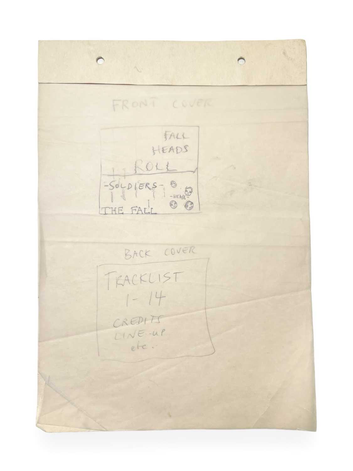 Lot 489 - MARK E. SMITH / THE FALL - HAND-DRAWN DRAFT