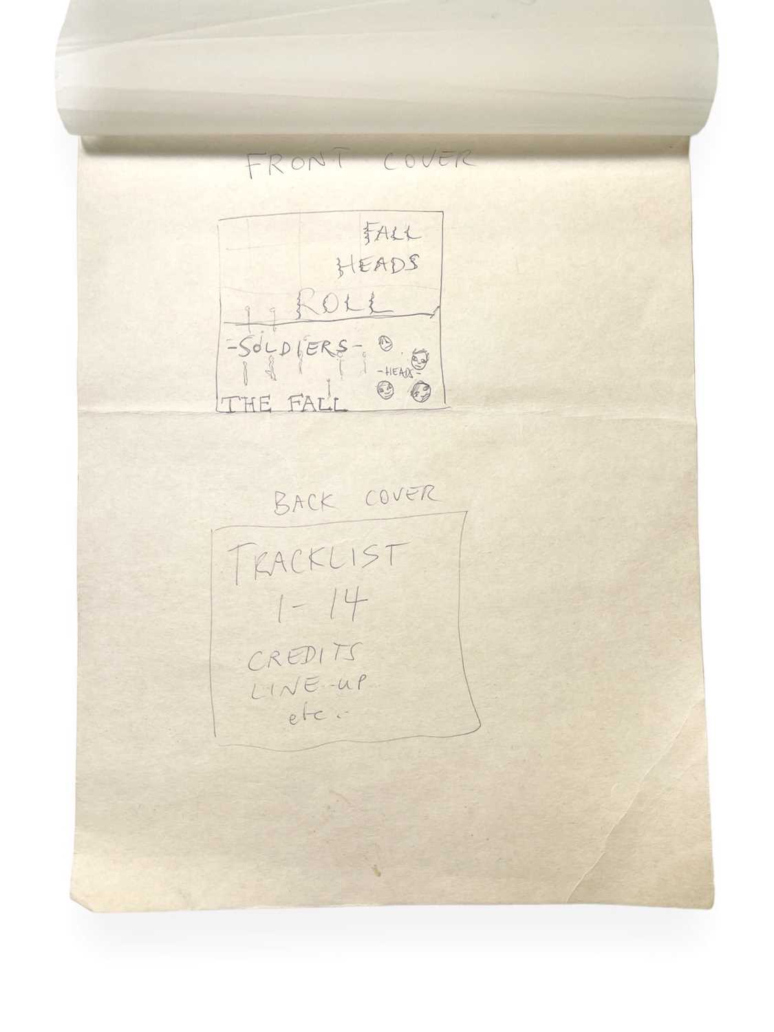 Lot 489 - MARK E. SMITH / THE FALL - HAND-DRAWN DRAFT
