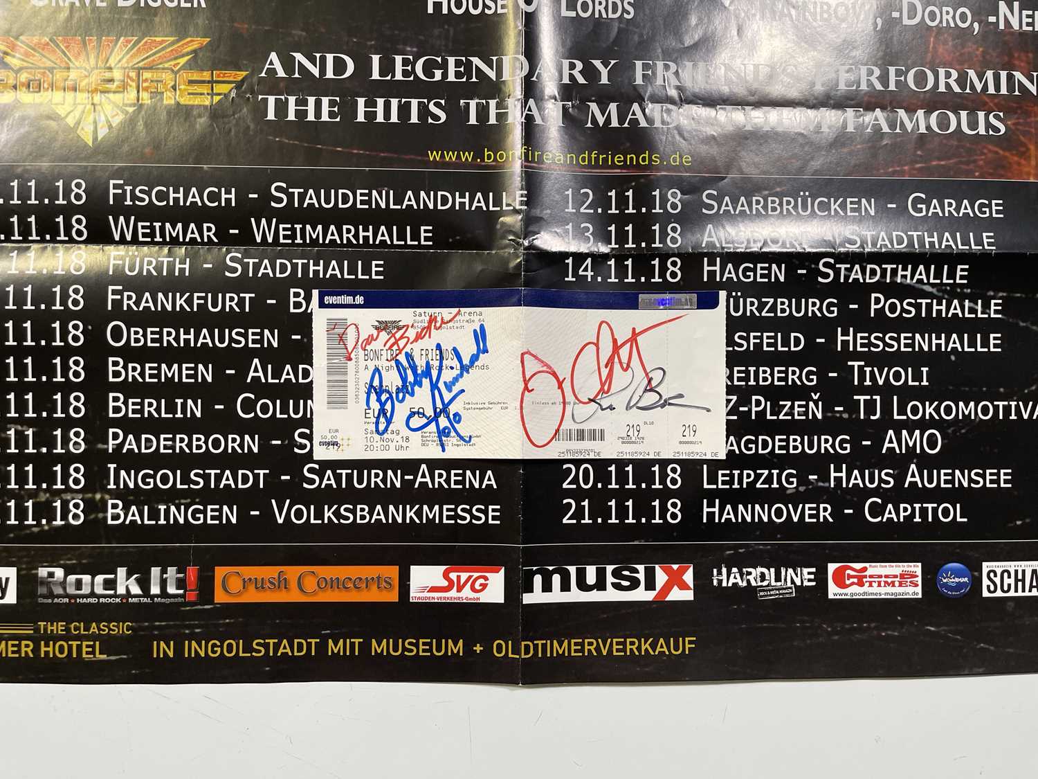 Lot 305 - ROCK / HARD ROCK / METAL AUTOGRAPHS INC