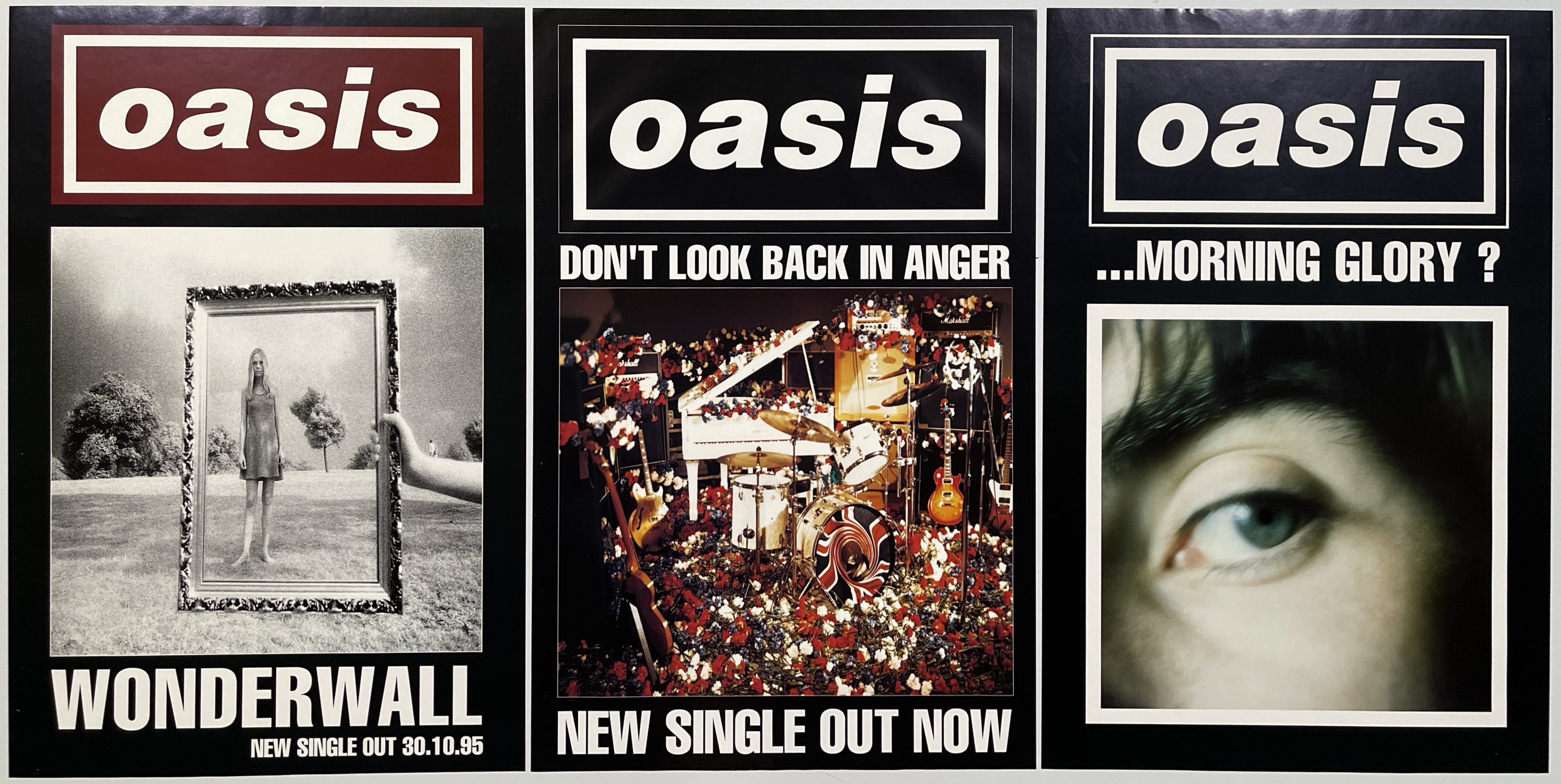 Lot 534 - OASIS - ORIGINAL C 1990S PROMOTIONAL POSTERS,