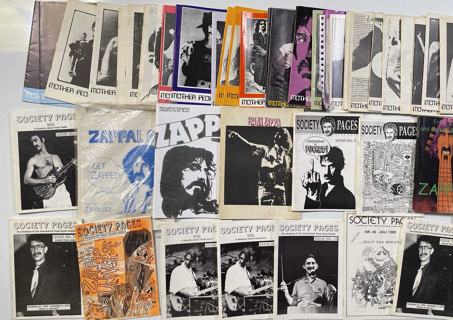 Lot 68 - FRANK ZAPPA - EXTENSIVE FANZINE COLLECTION.