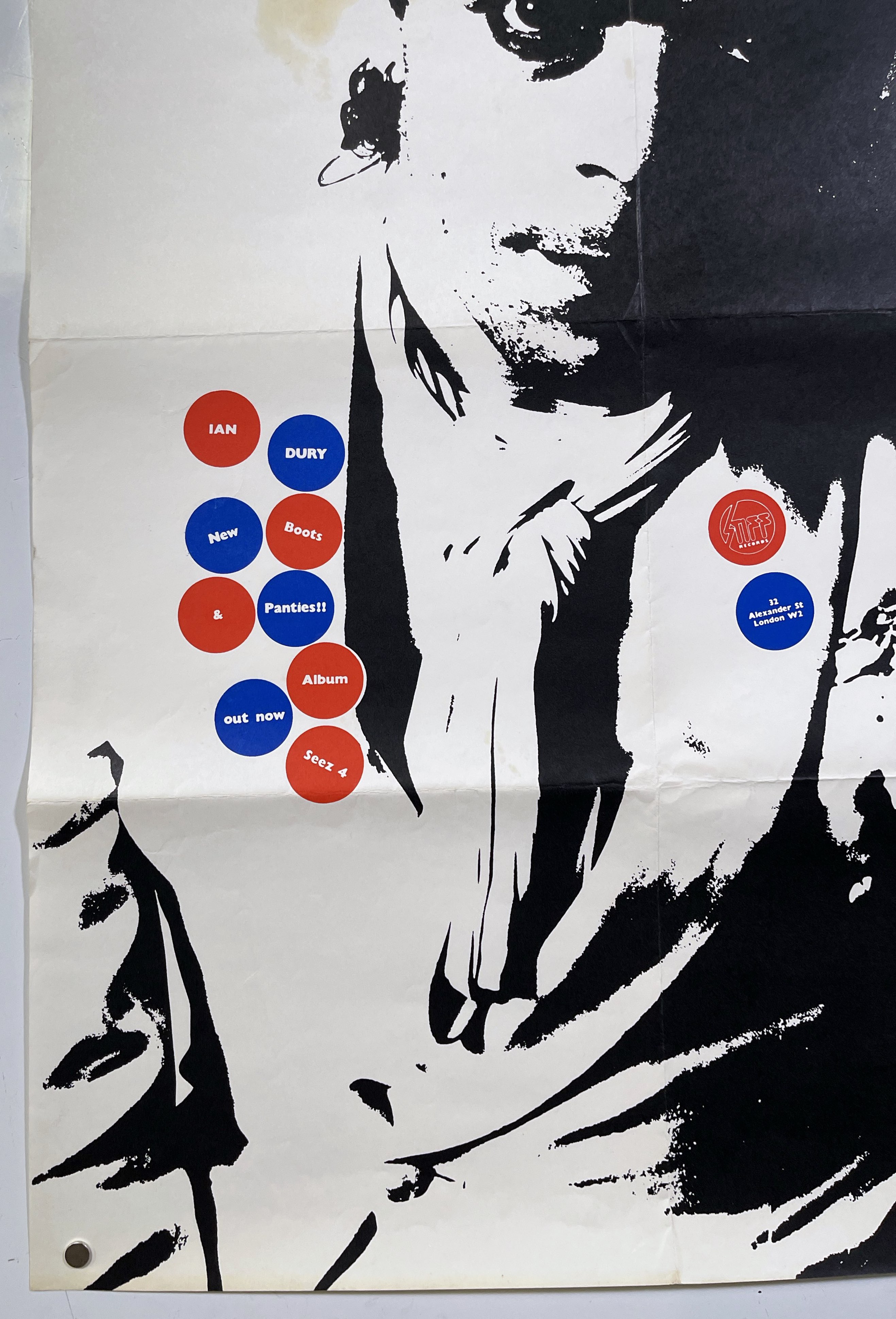 Lot 266 - IAN DURY STIFF RECORDS PROMO POSTER W/