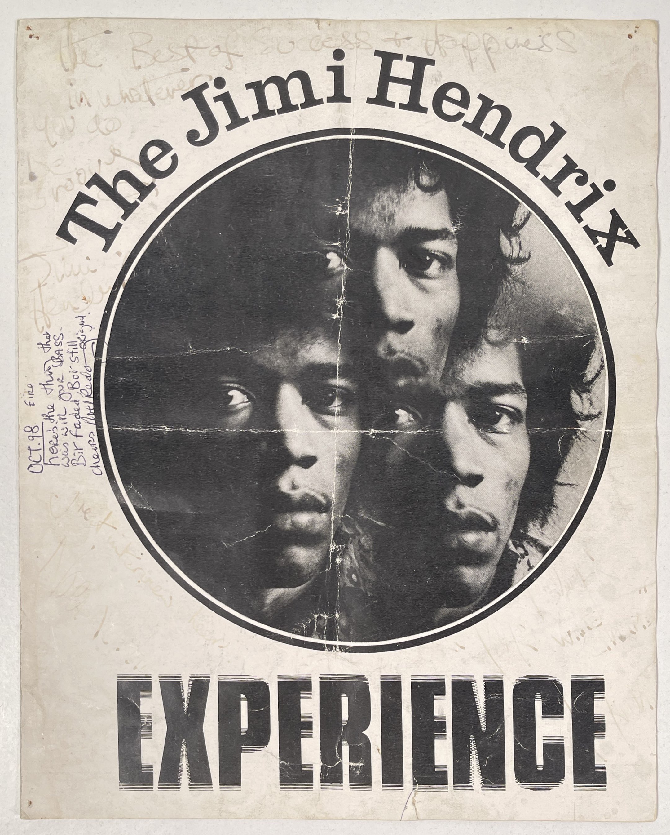 Lot 442 - JIMI HENDRIX - A SIGNED PROMOTIONAL BOOKLET