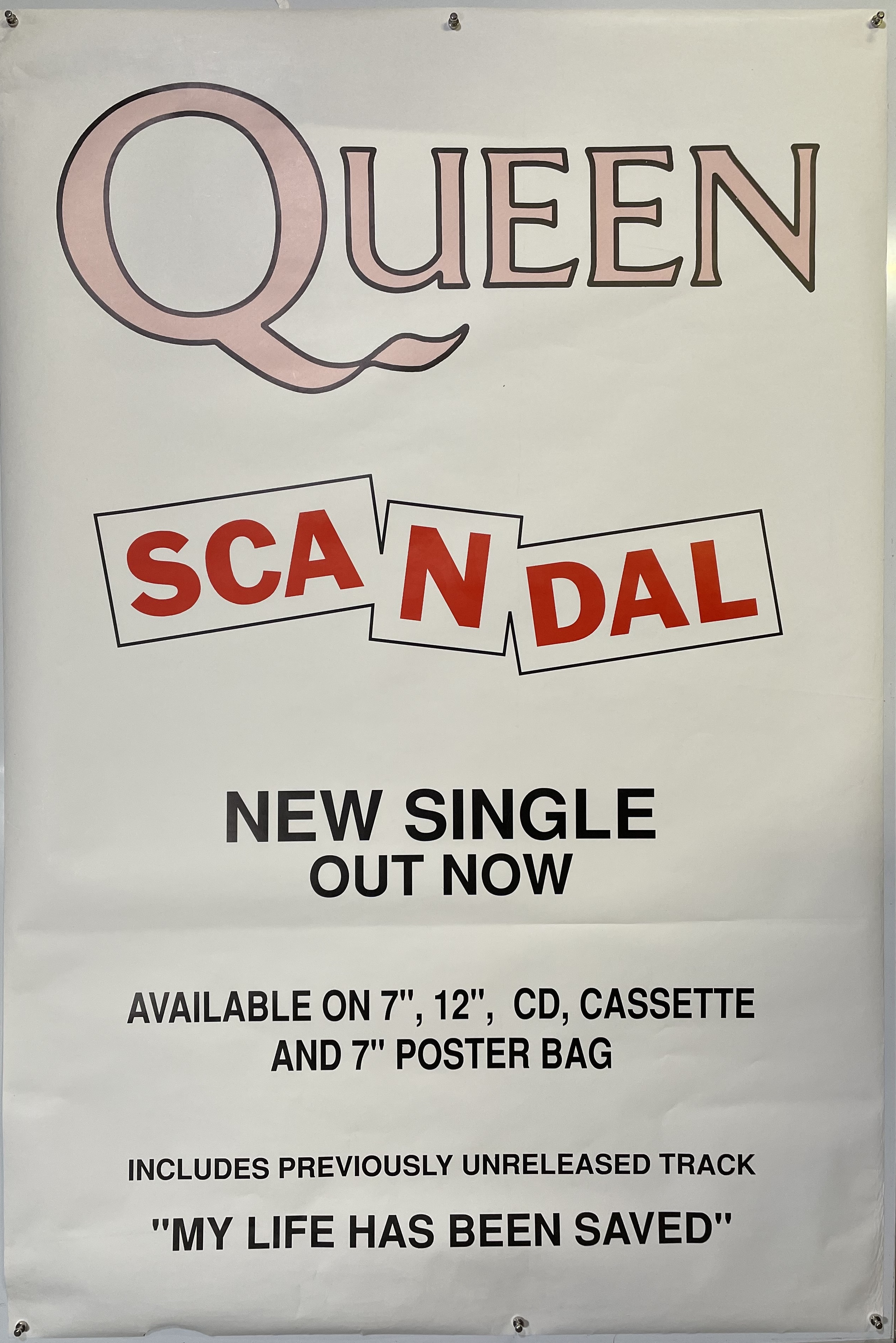 Lot 413 - QUEEN - ORIGINAL C 1980S/90S BILLBOARD