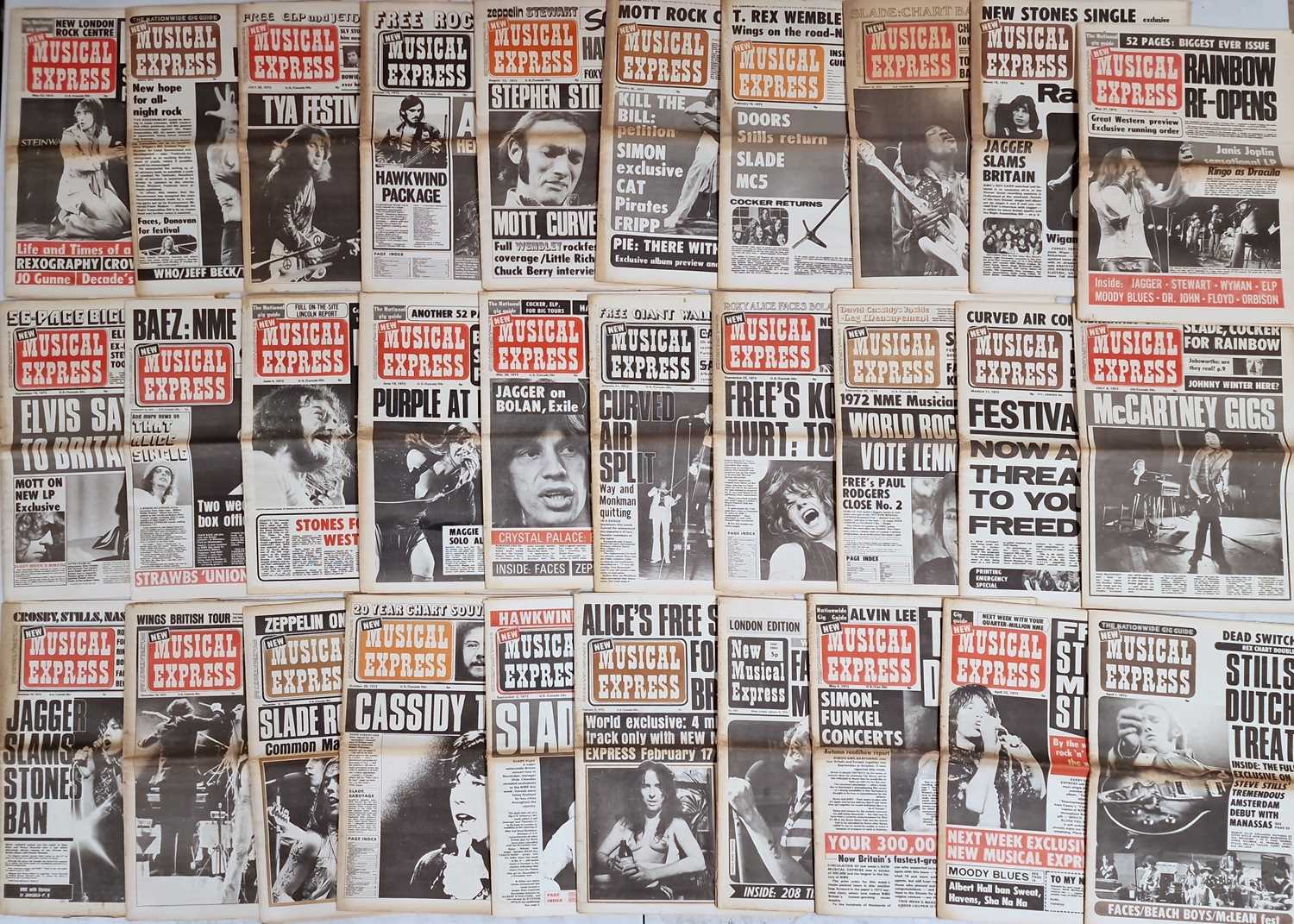 Lot 107 - NME MAGAZINE - EARLY 1970S ARCHIVE.