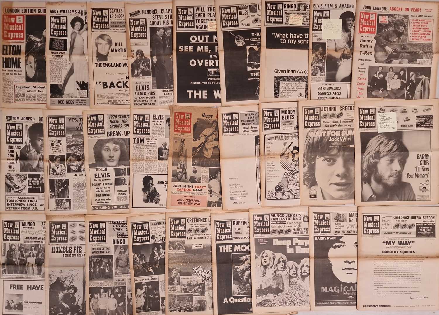 Lot 107 - NME MAGAZINE - EARLY 1970S ARCHIVE.