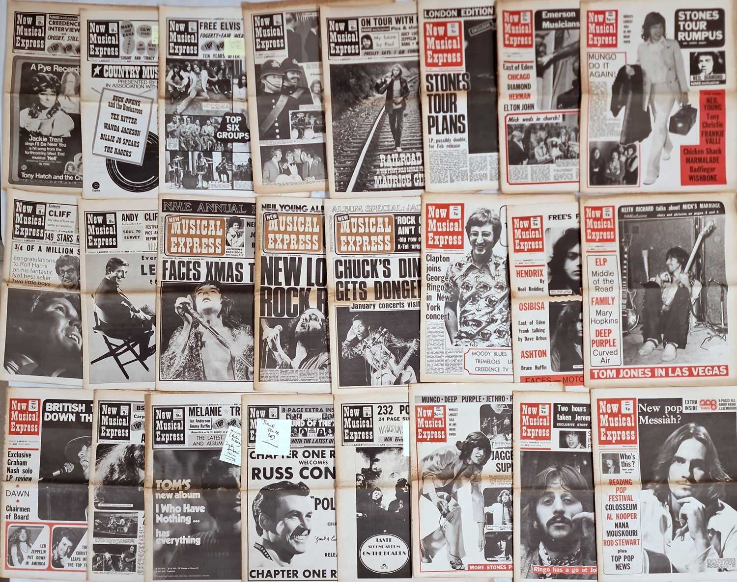 Lot 107 - NME MAGAZINE - EARLY 1970S ARCHIVE.