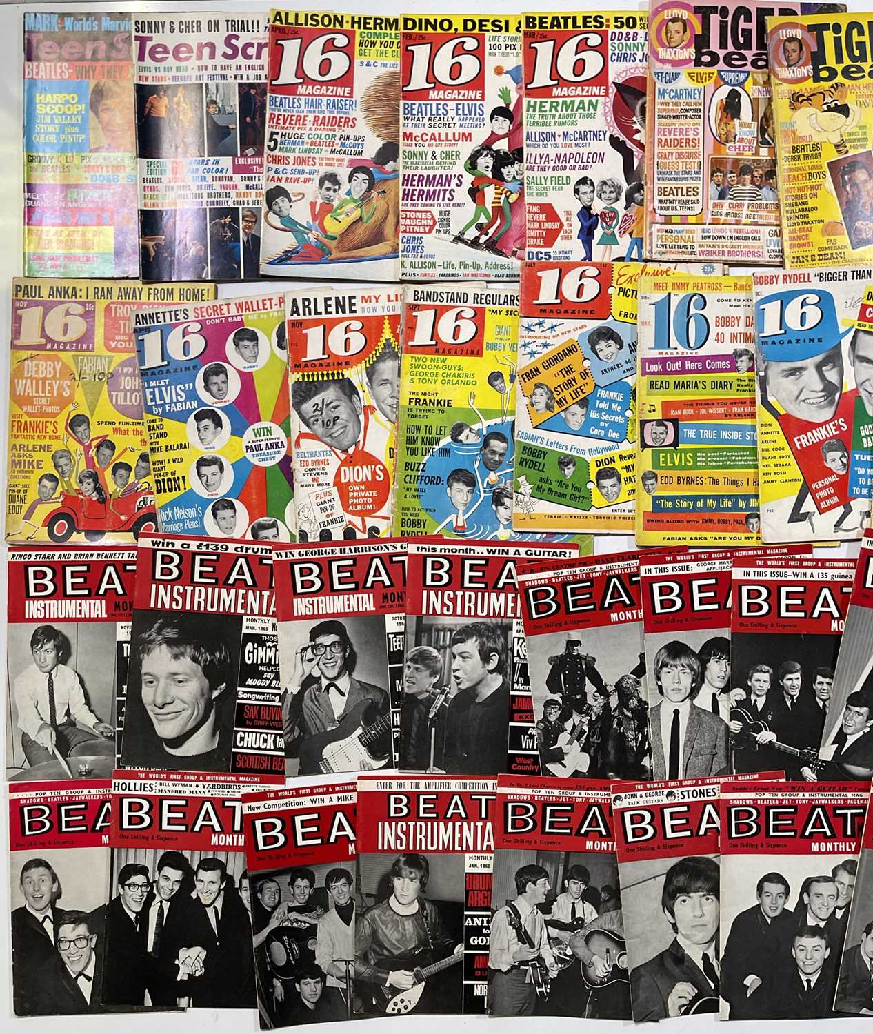 Lot 109 - 1960S POP / TEEN MAGAZINES INC BEAT