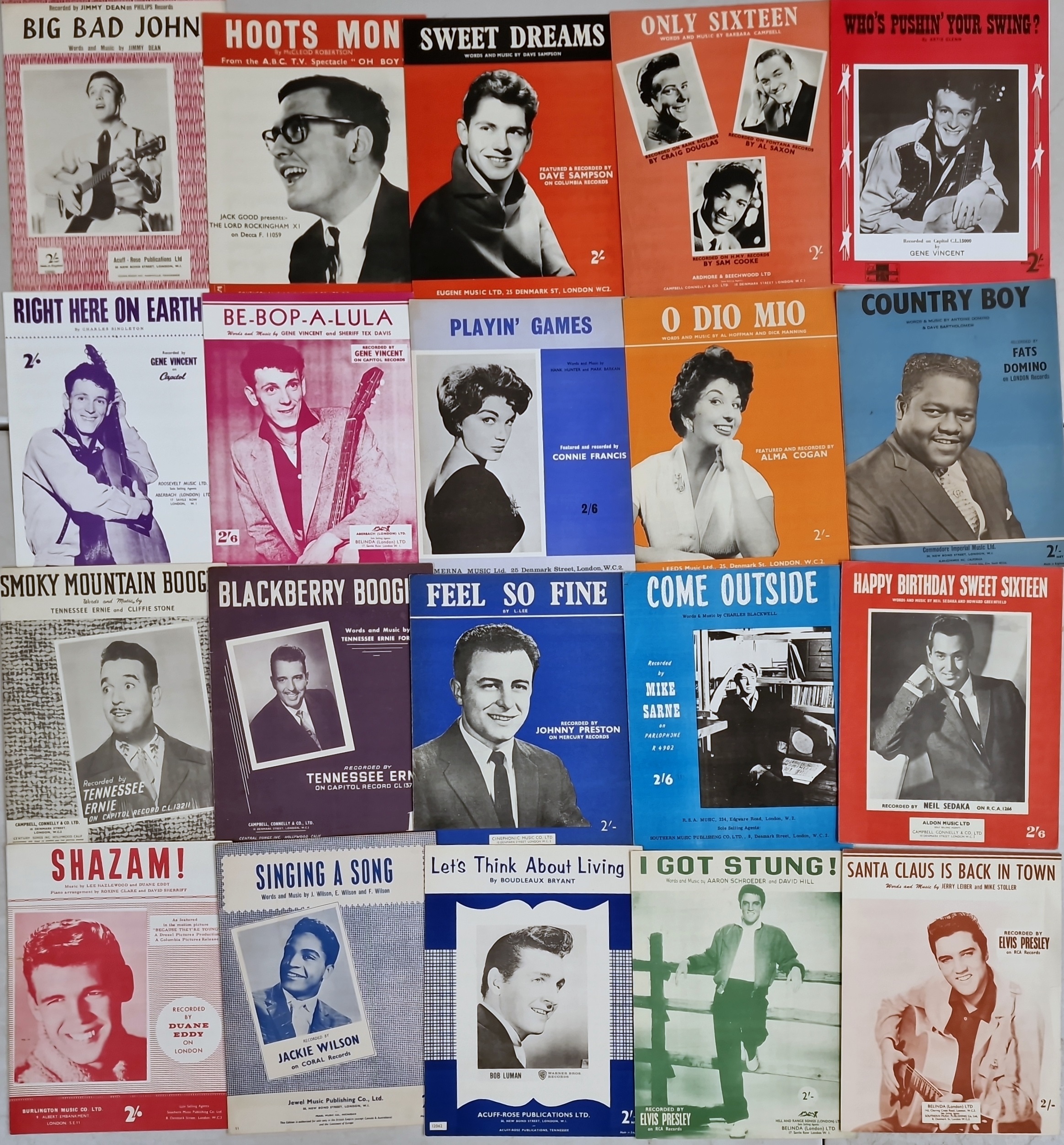 Lot 350 - ROCK N ROLL - SHEET MUSIC / PROMOTIONAL